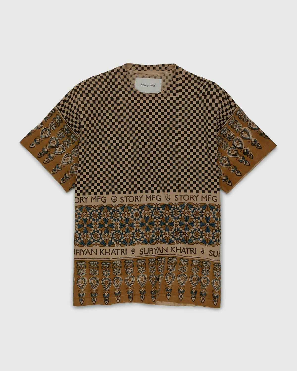 Story mfg. – Grateful Tee Checker Bootleg Block Brown | Highsnobiety Shop