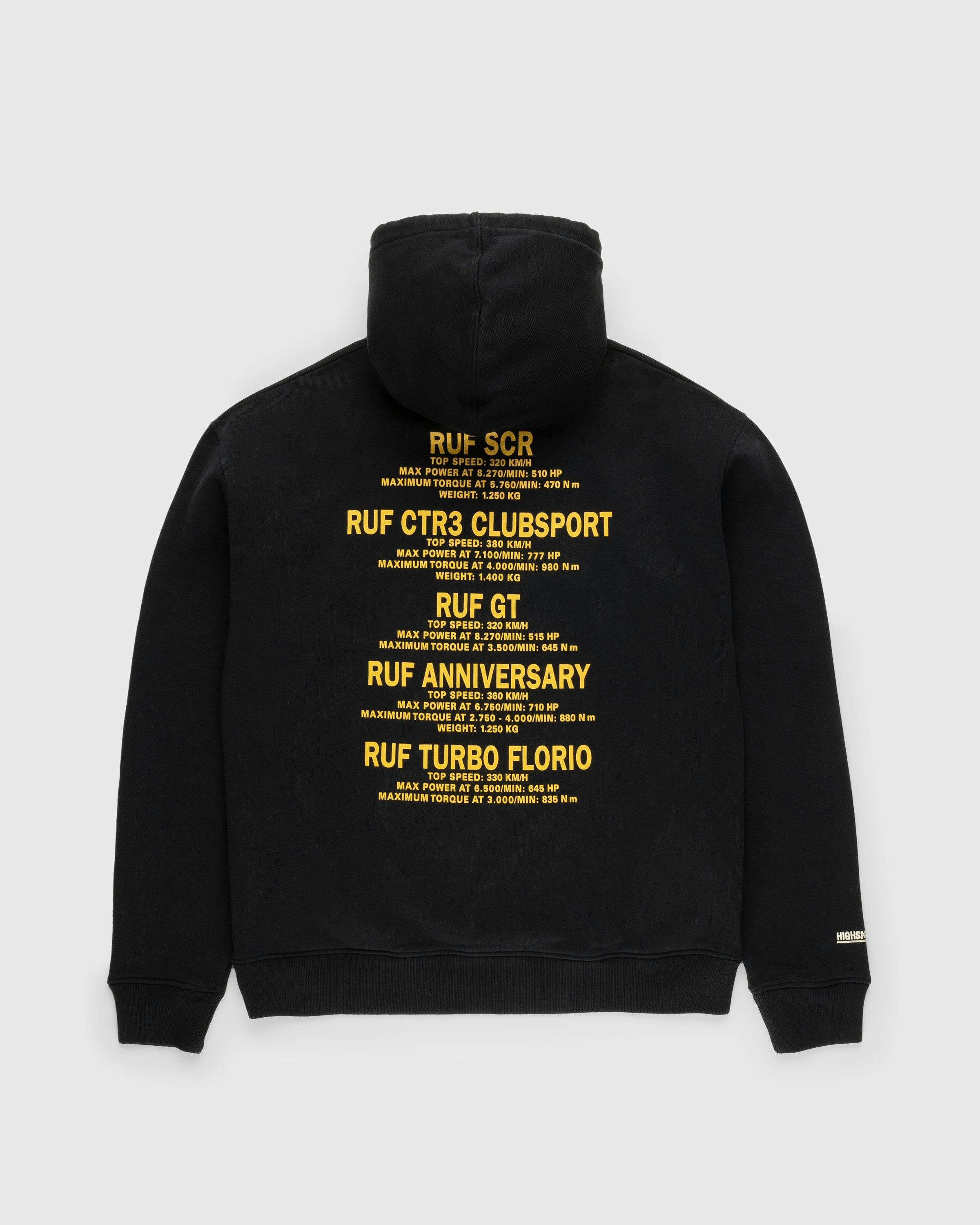 RUF x Highsnobiety – Vehicle Lineup Hoodie Black | Highsnobiety Shop