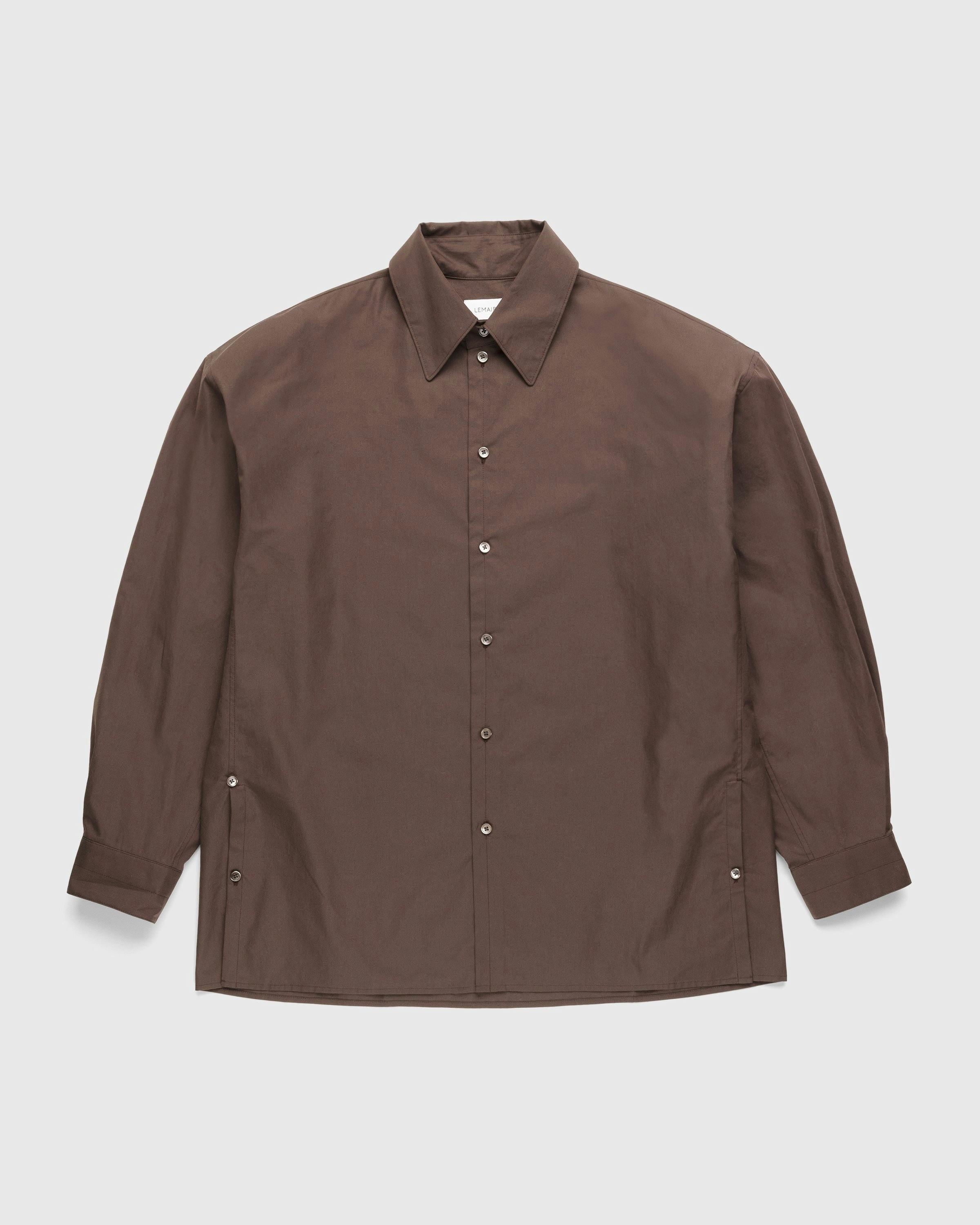 Lemaire – Regular Collar Twisted Shirt Brown | Highsnobiety Shop