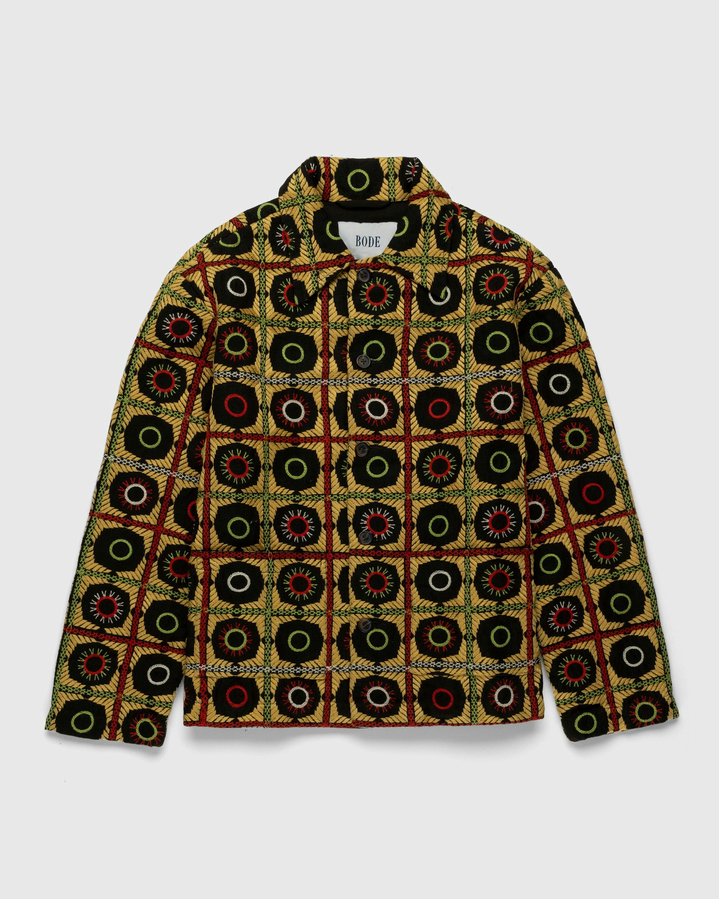 Bode – Circle Embroidered Linen Jacket Brown | Highsnobiety Shop