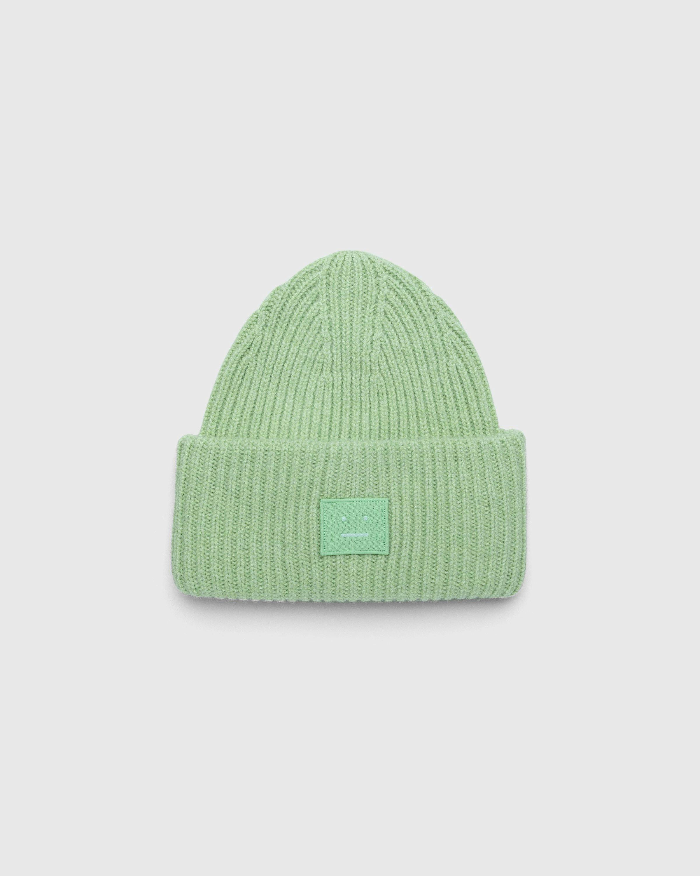 Acne Studios – Knit Face Patch Beanie Pale Green | Highsnobiety Shop