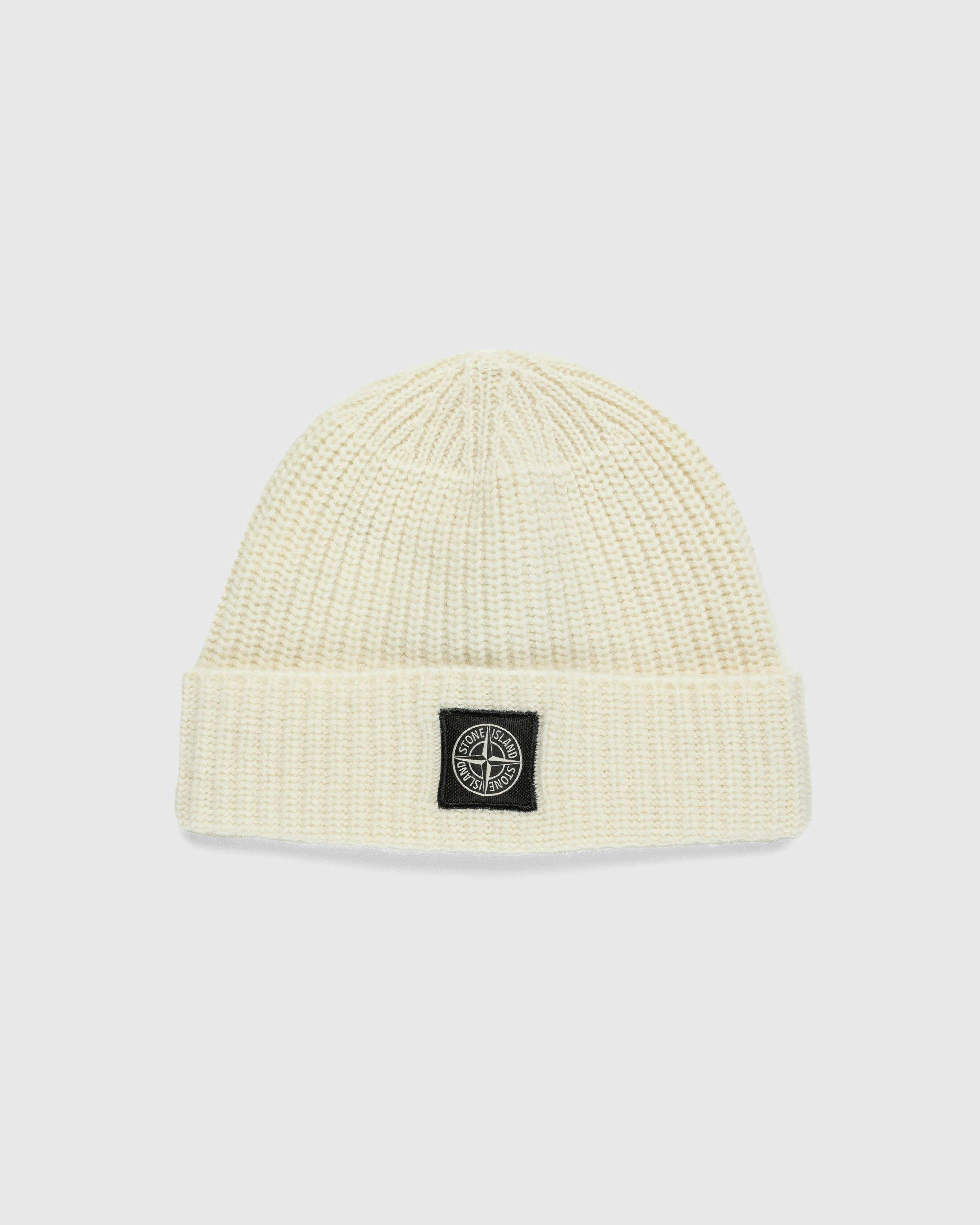 Stone Island – Ribbed Wool Beanie Natural | Highsnobiety Shop