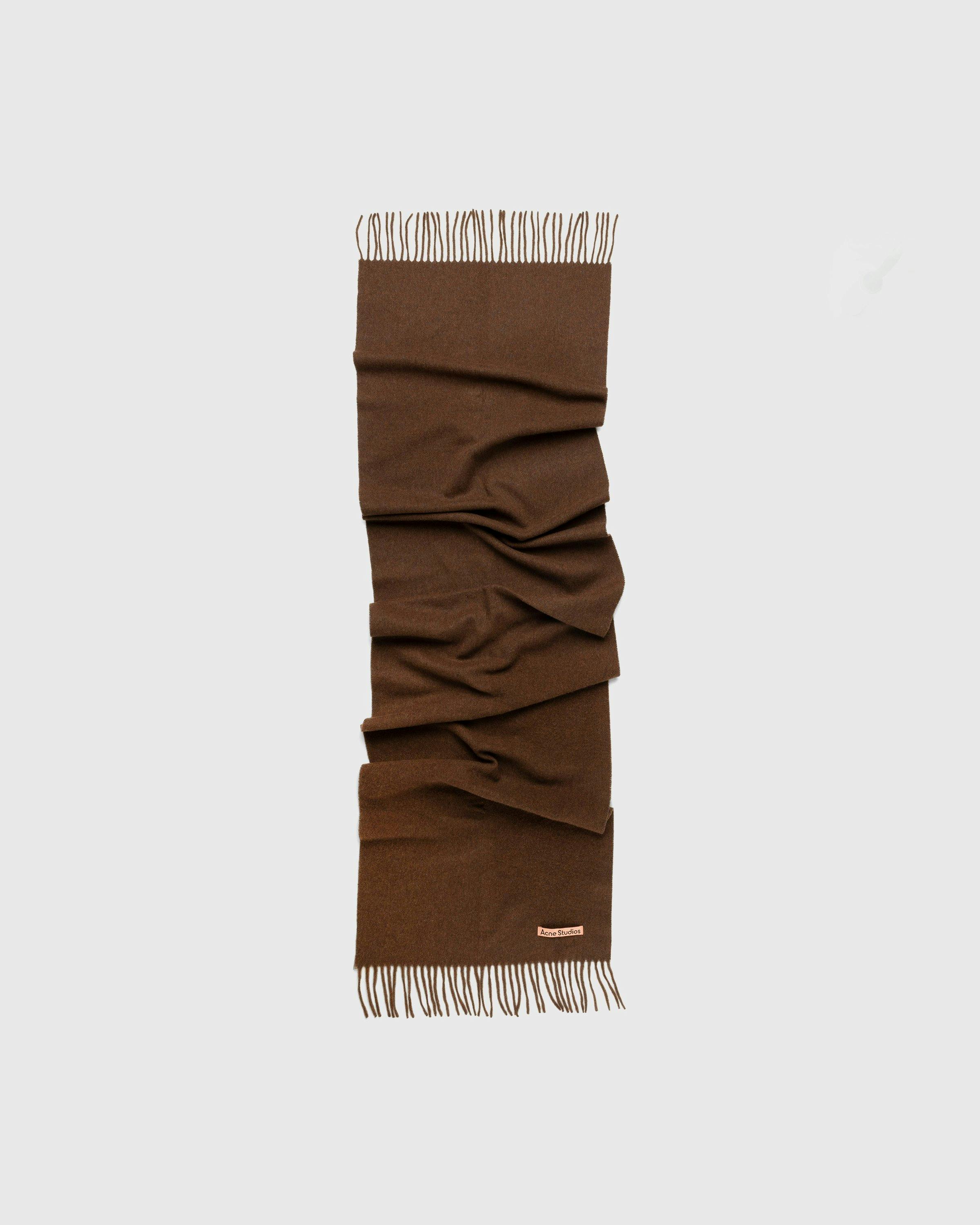 Acne Studios – Wool Fringe Scarf Dark Rust Melange | Highsnobiety Shop