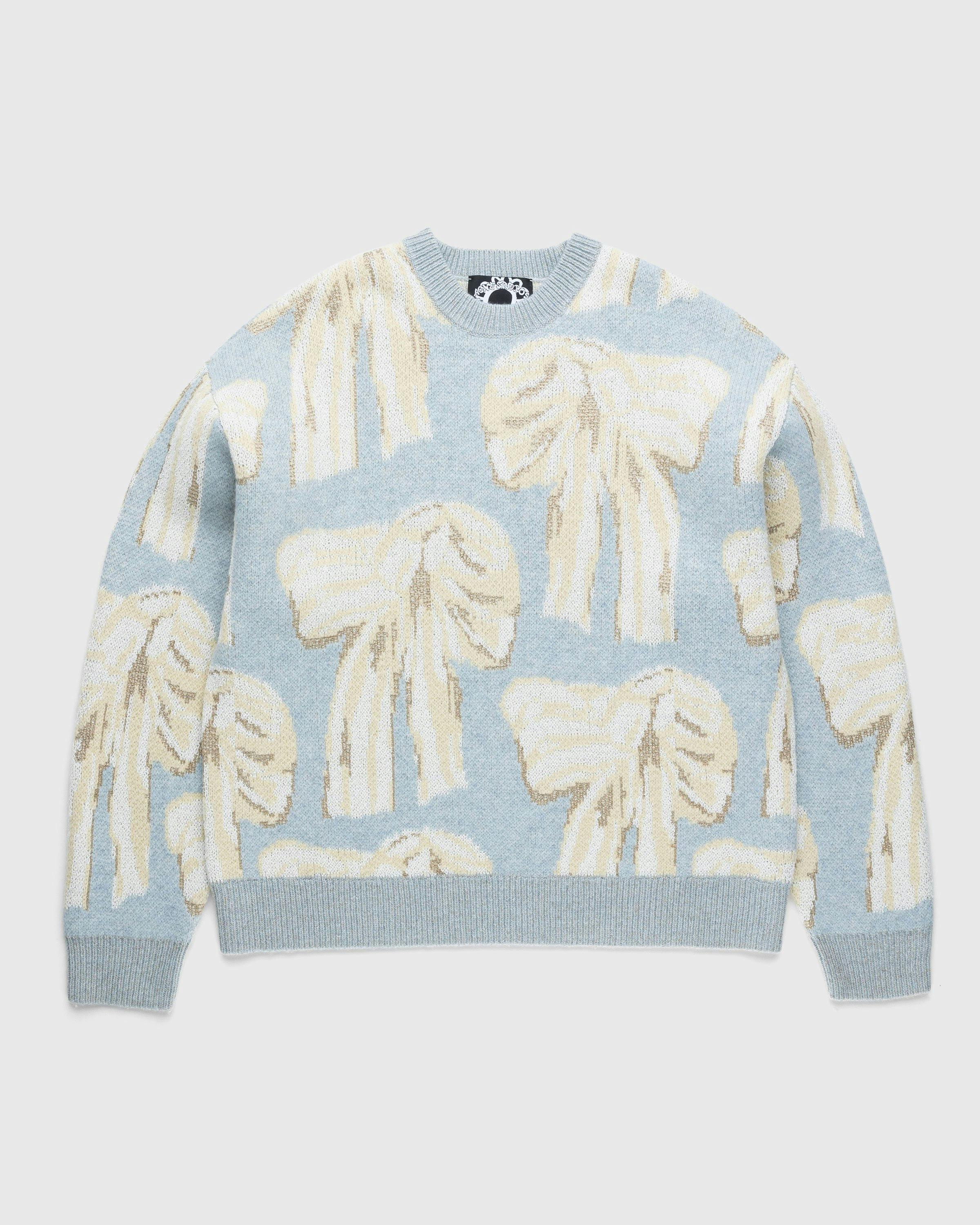 Acne Studios – Jacquard Pattern Crewneck Sweater Blue | Highsnobiety Shop