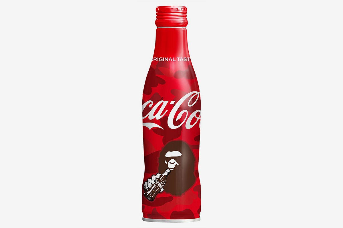 BAPE x Coca-Cola Dress Premium Bottles in Classic Camo