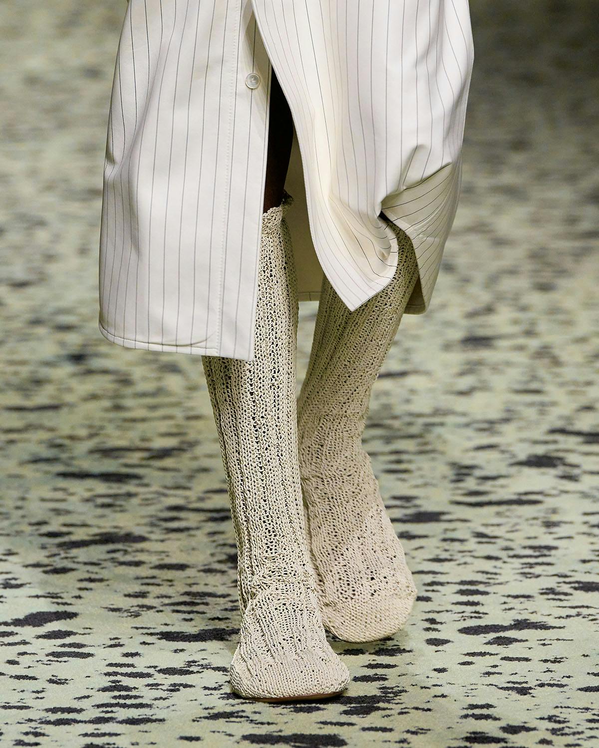 Bottega Veneta Knit Socks Out of Leather