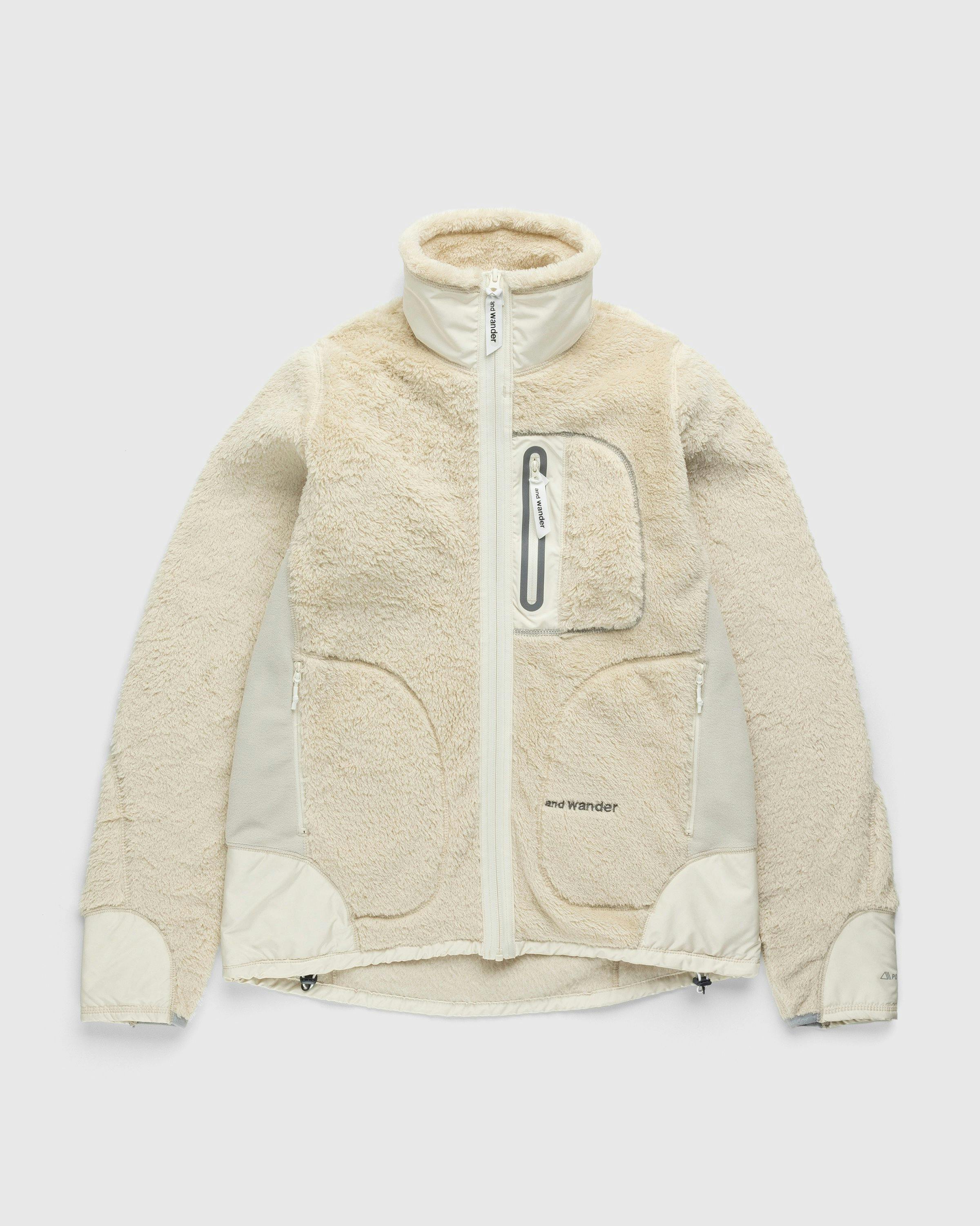 And Wander – High Loft Fleece Jacket Off White | Highsnobiety Shop