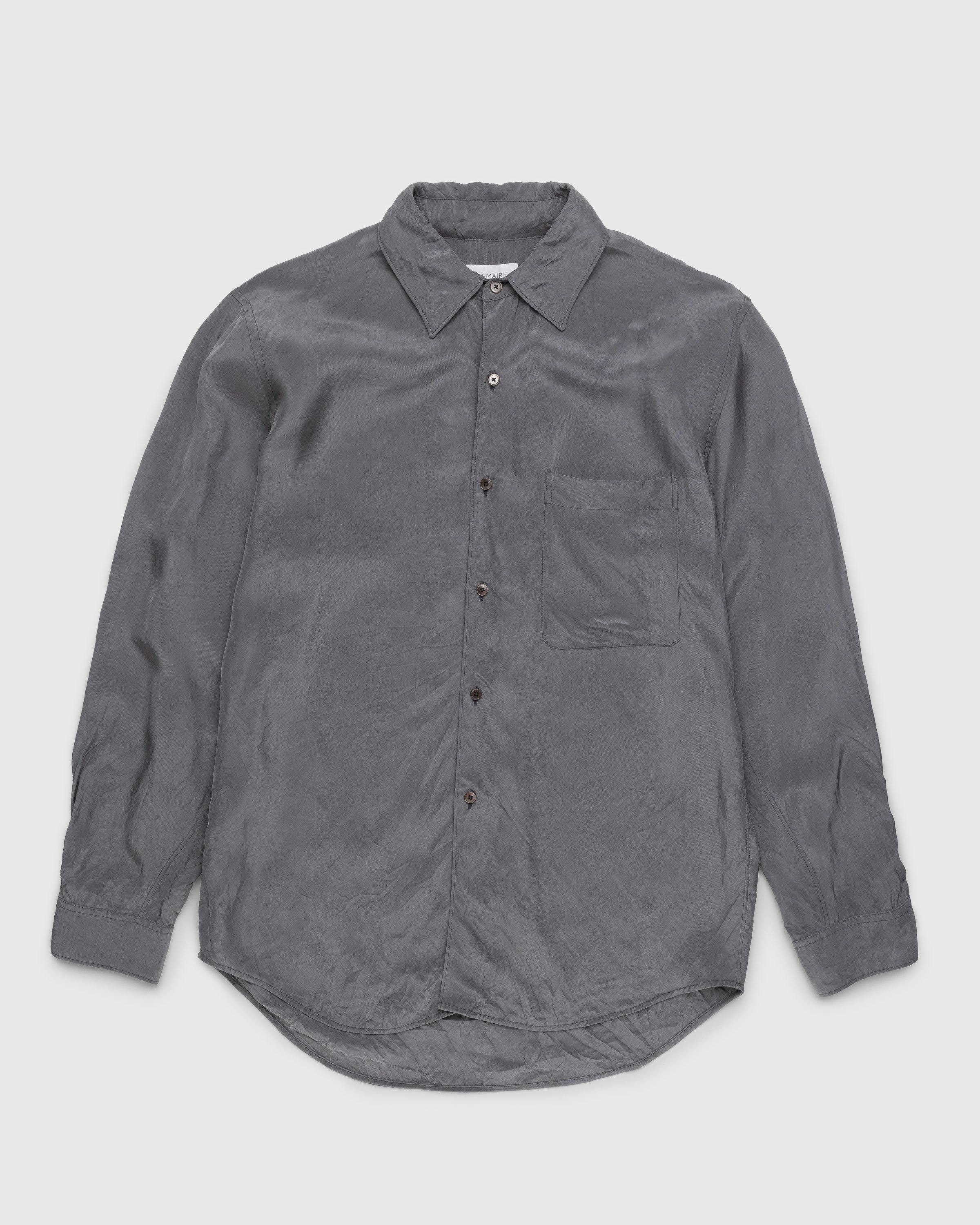 Lemaire – Crinkled Longsleeve Shirt Aluminum | Highsnobiety Shop