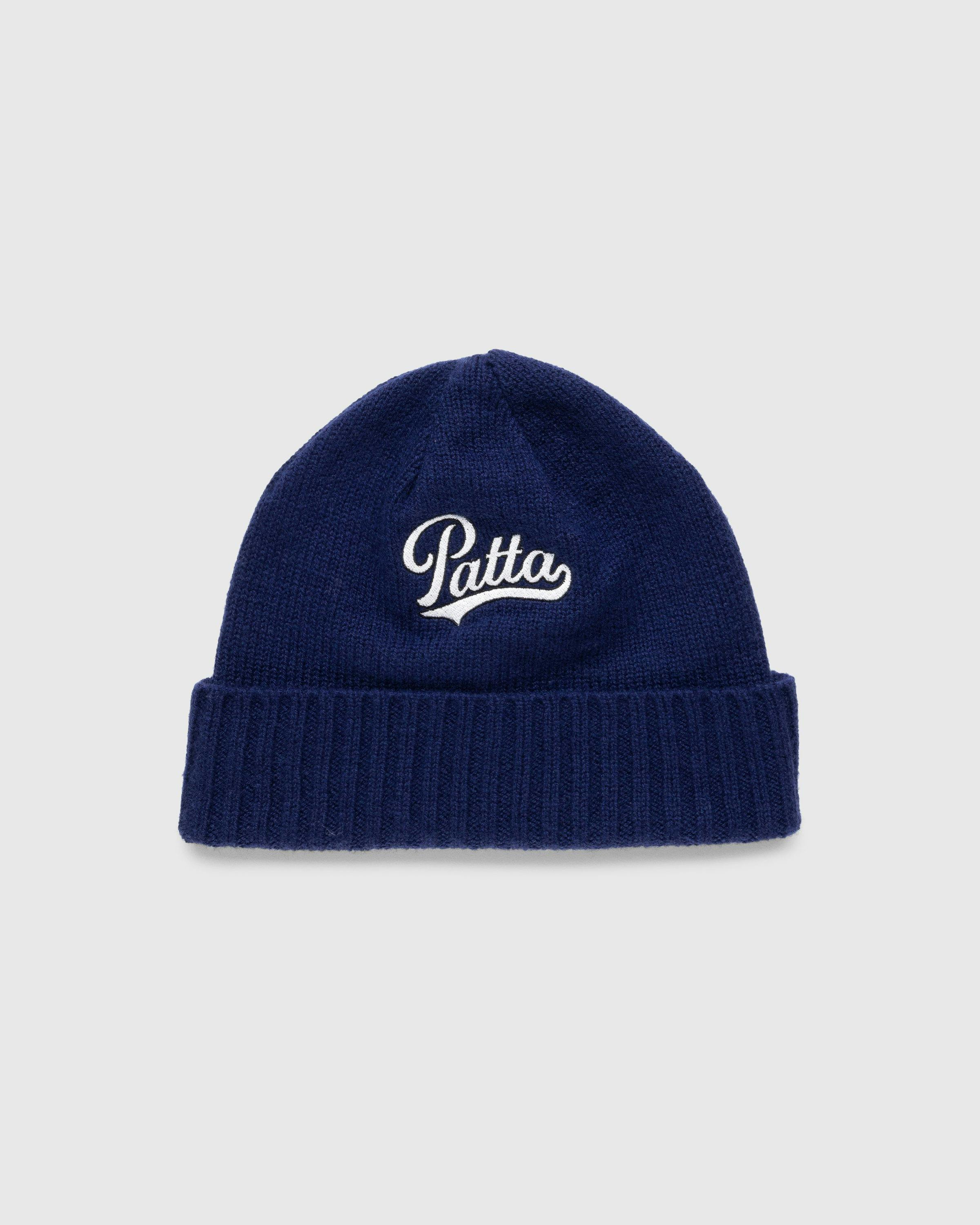 Patta – Ribbed Knitted Beanie Evening Blue | Highsnobiety Shop