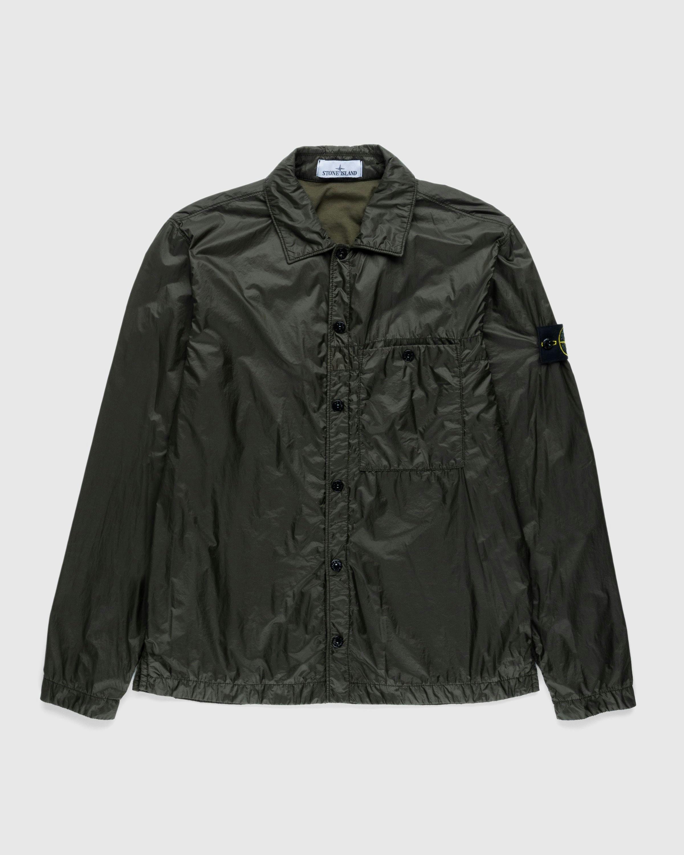Stone Island – Coated Nylon Overshirt Olive | Highsnobiety Shop