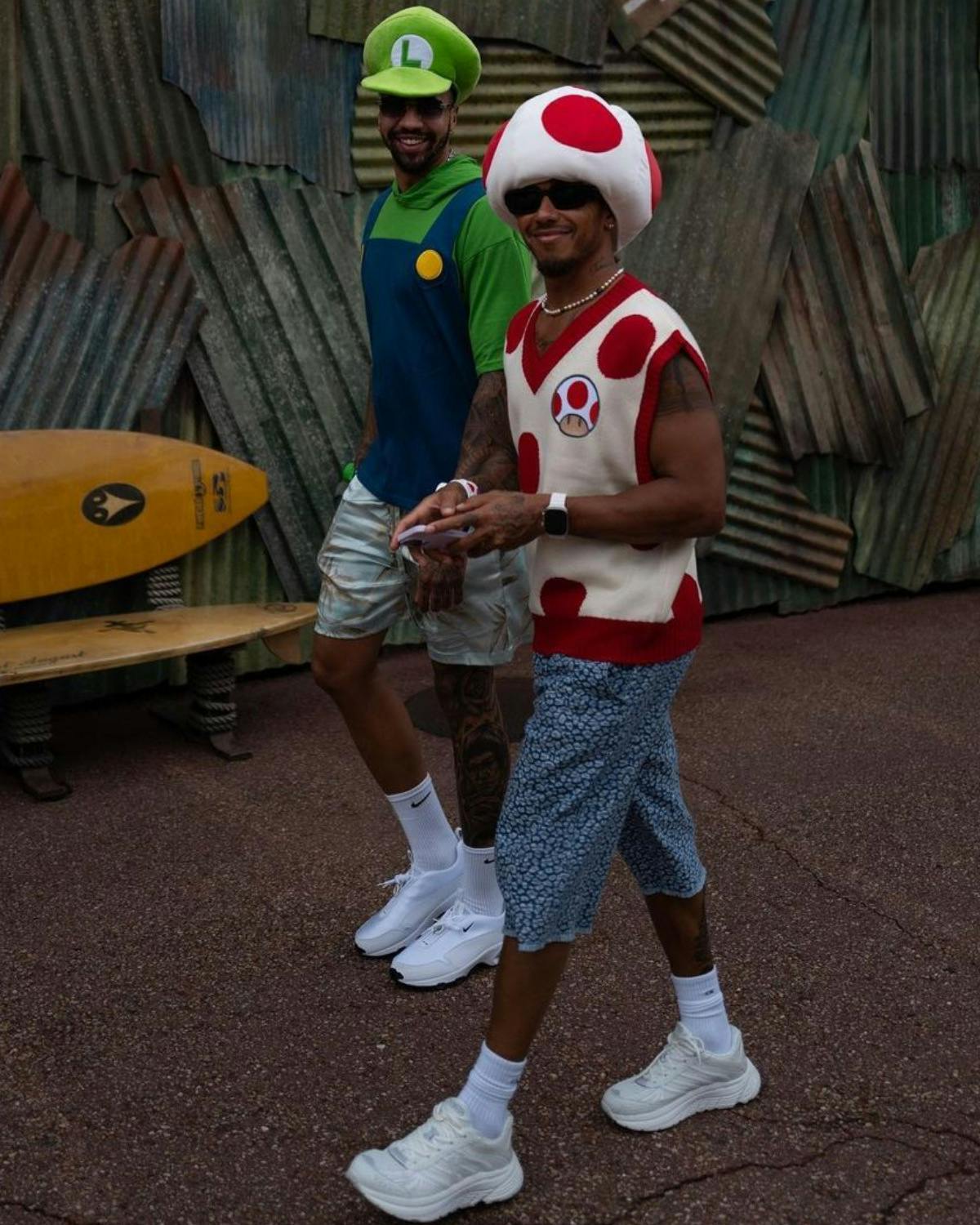 Lewis Hamilton’s 'Super Mario' Toad Outfit Actually Slays