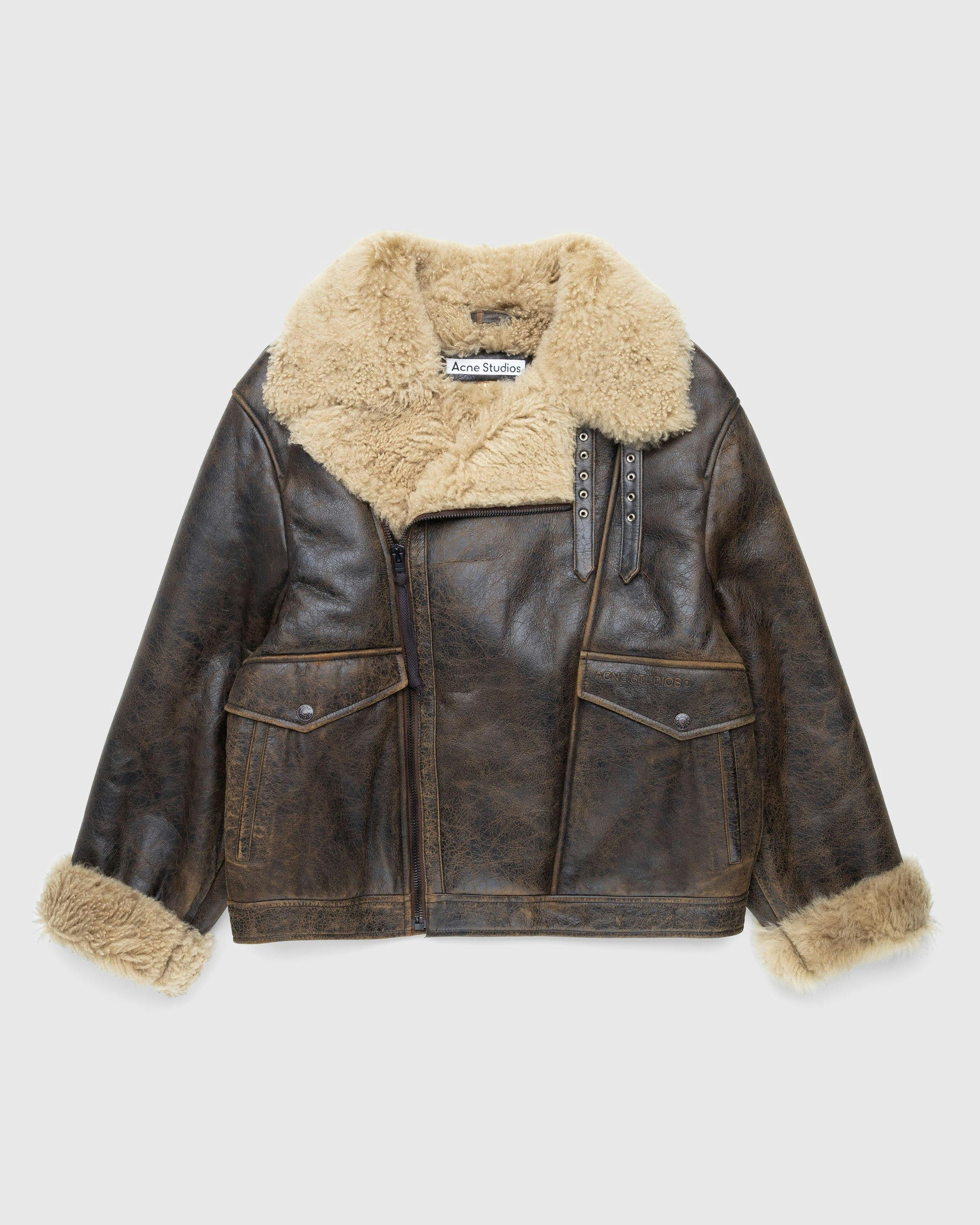 Acne Studios – Shearling Jacket Brown/Beige | Highsnobiety Shop