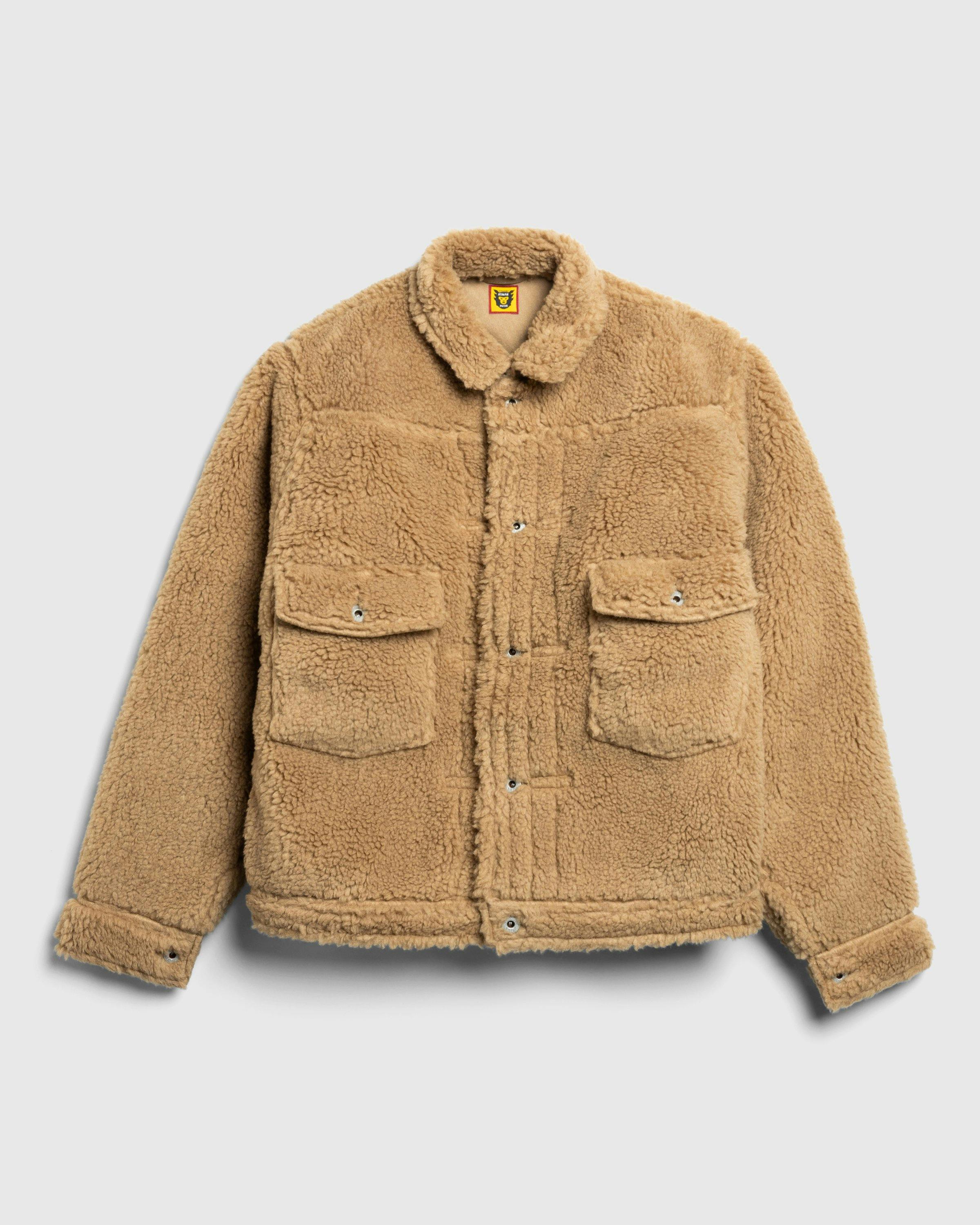 Human Made – Wool Blended Boa Fleece Work Jacket Beige | Highsnobiety Shop