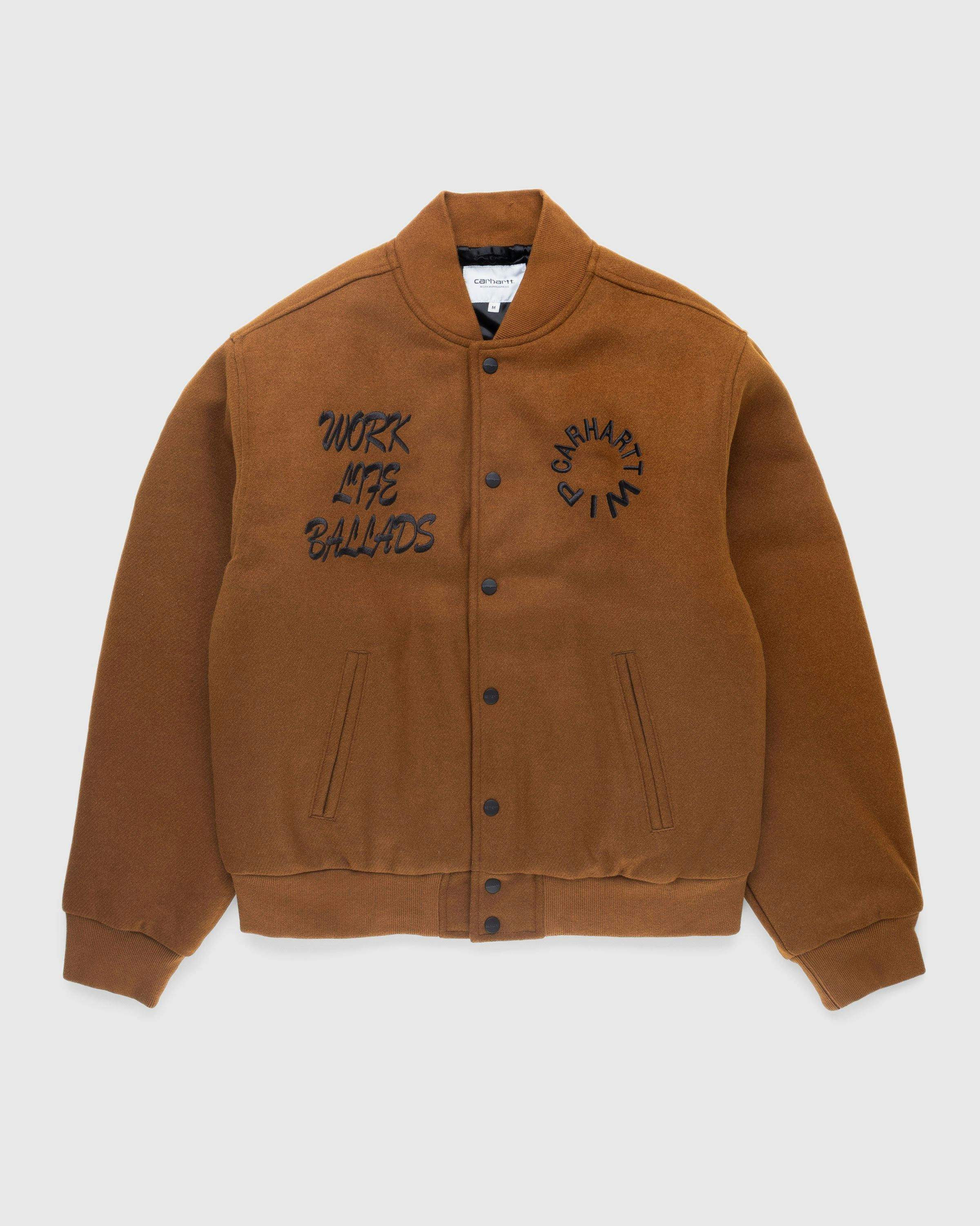 Carhartt WIP – Work Varsity Bomber Deep Hamilton Brown | Highsnobiety Shop