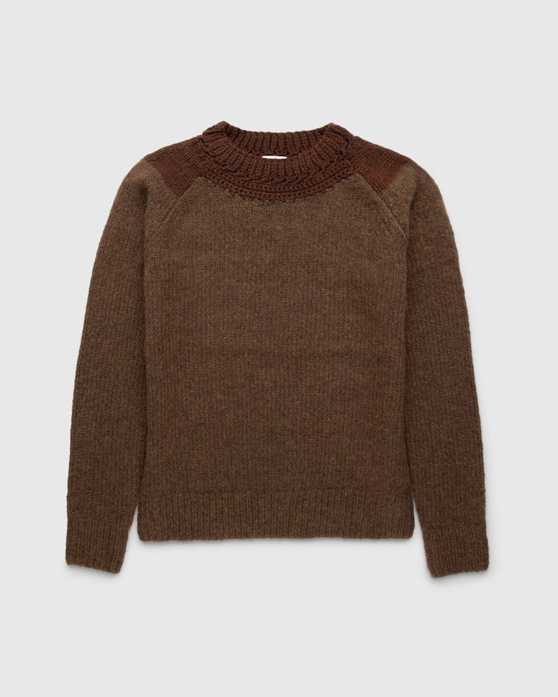 Highsnobiety HS05 – Alpaca Fuzzy Wave Sweater Vest Navy/Olive green ...