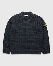 Stone Island Waffle Knit Sweater Melange Charcoal Highsnobiety Shop Stone Island Waffle Knit Sweater Melange Charcoal Highsnobiety Shop