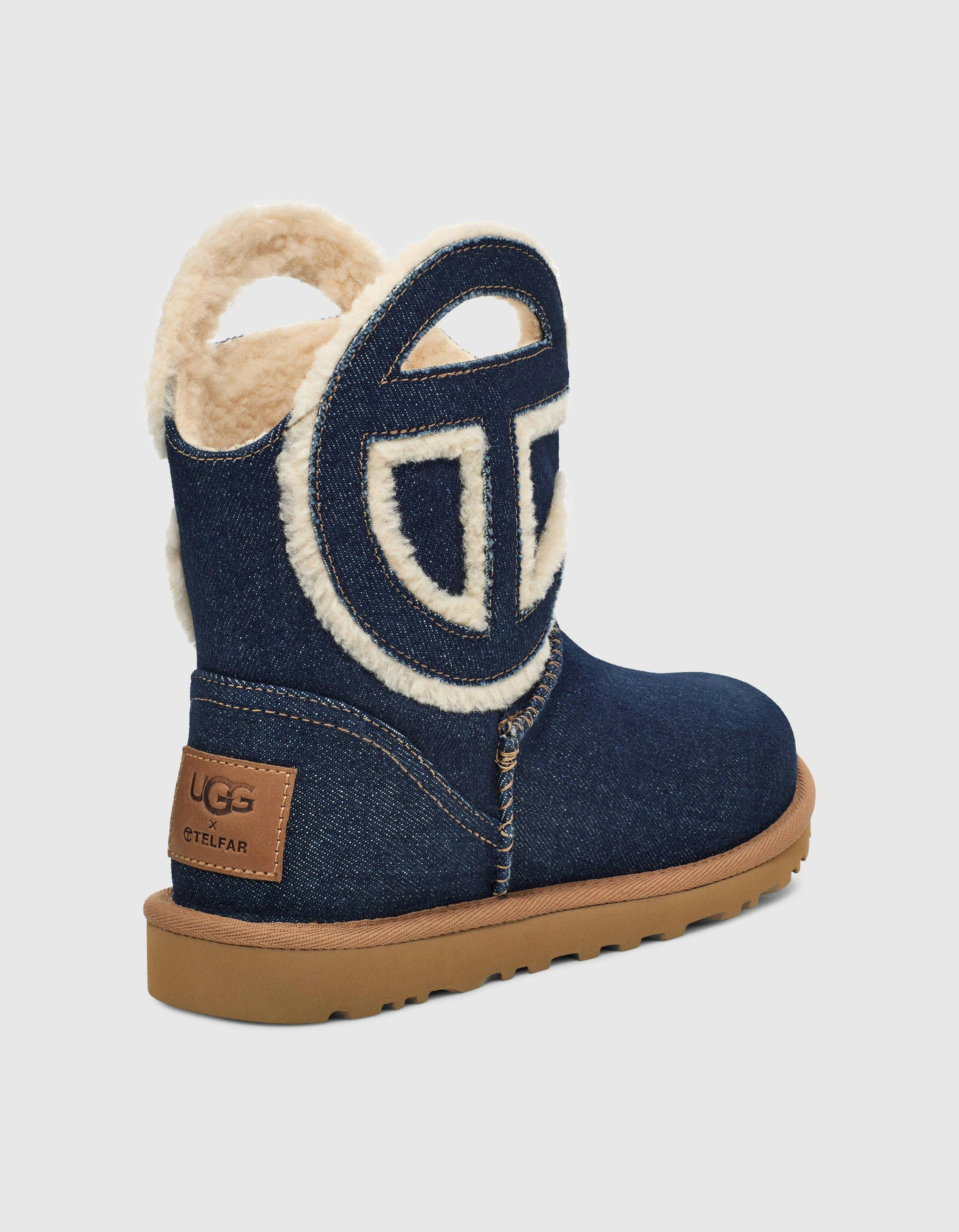 Ugg x Telfar – Logo Mini Boot Indigo | Highsnobiety Shop