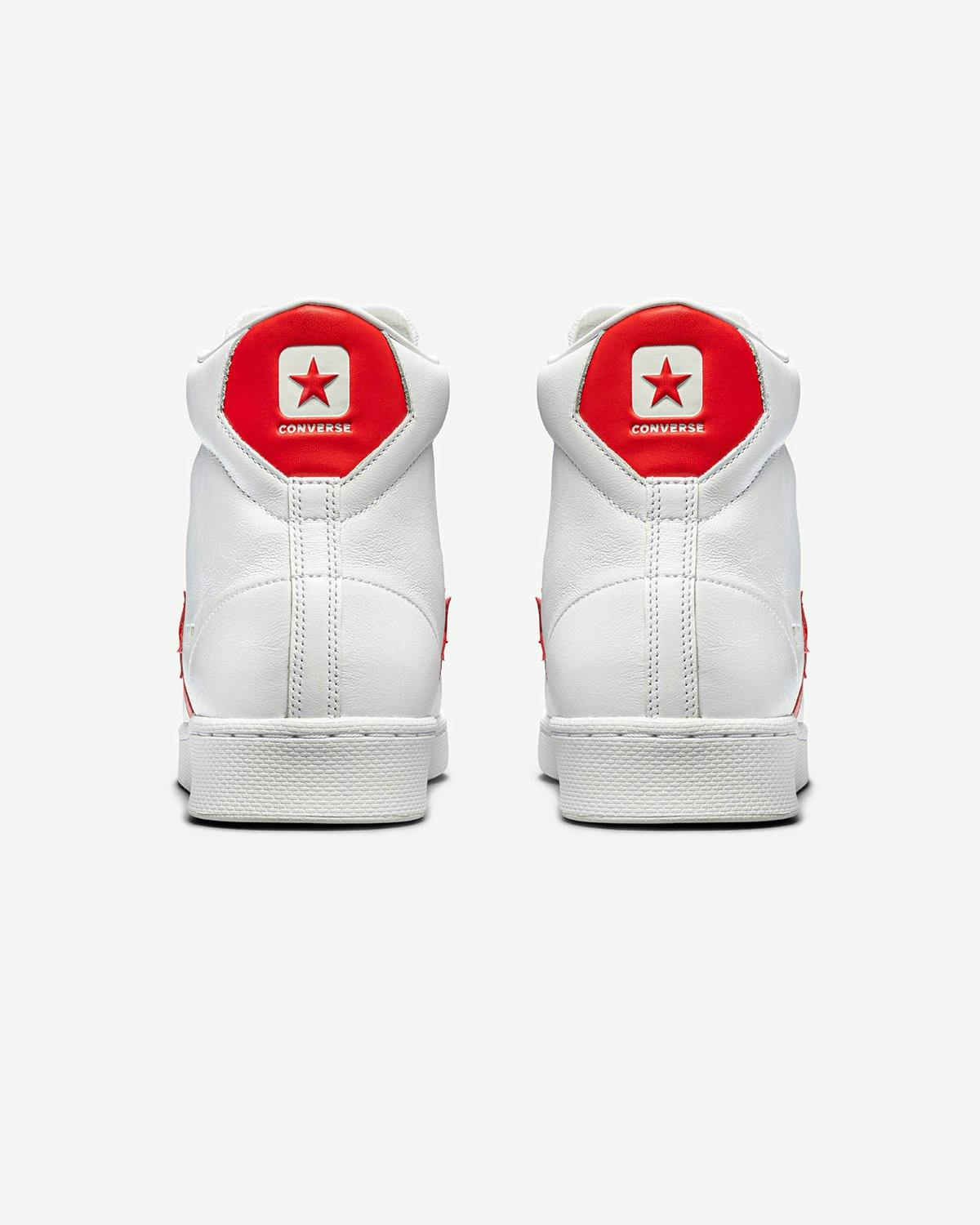 Converse – Pro Leather Mid White/University Red | Highsnobiety Shop