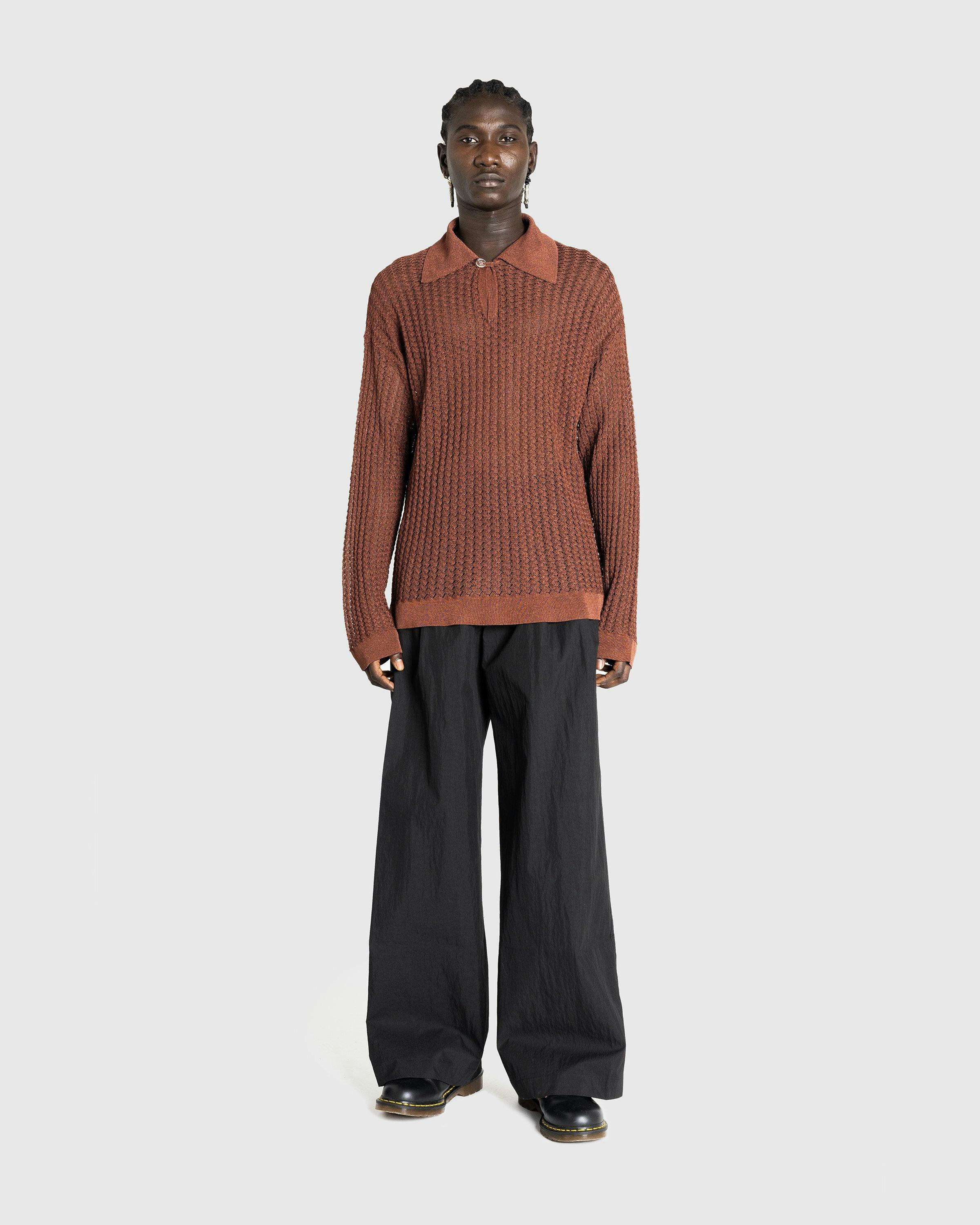 Bonsai – Oversize Knit Polo Glazed Ginger | Highsnobiety Shop