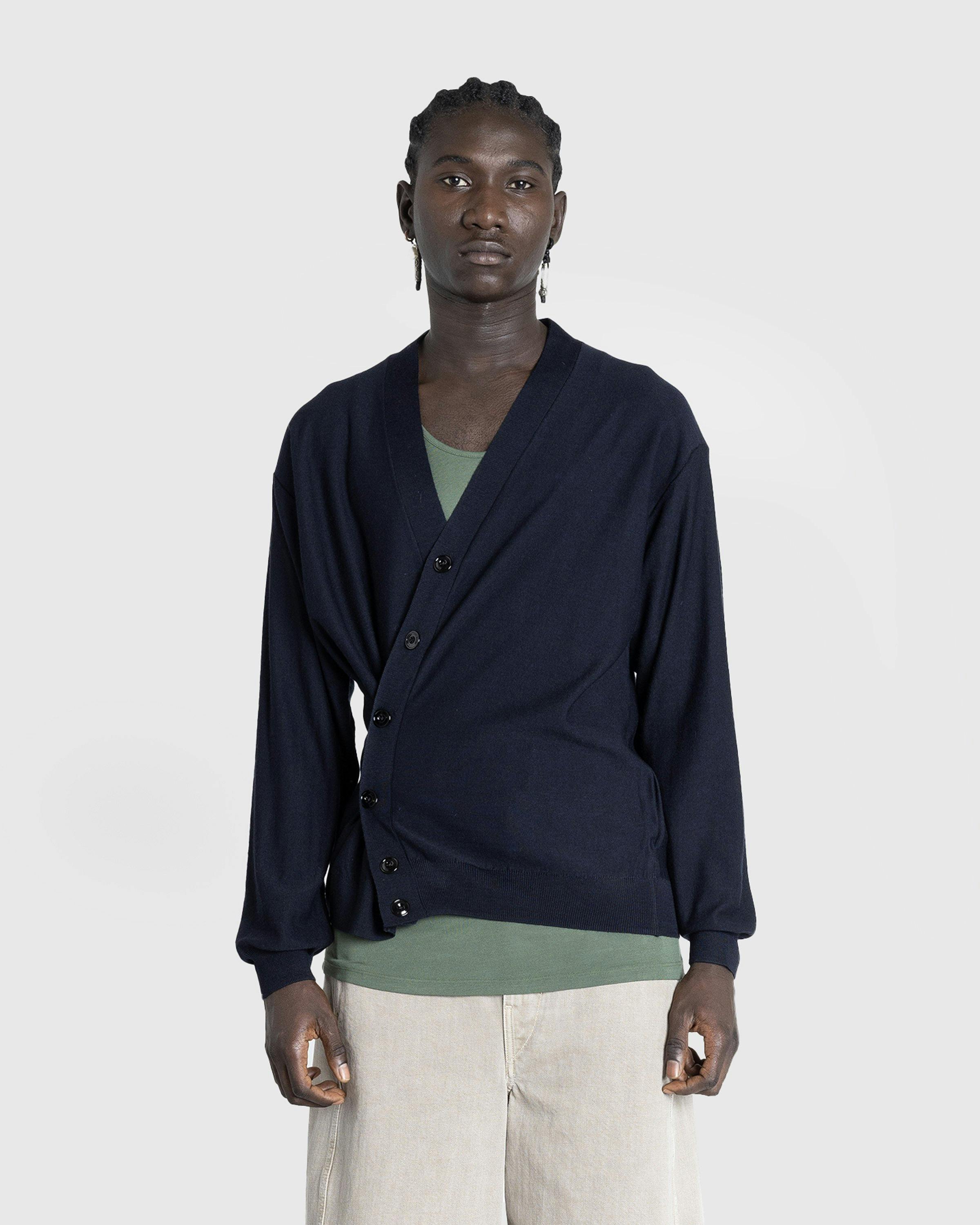 Lemaire – Relaxed Twisted Cardigan Dark Navy | Highsnobiety Shop