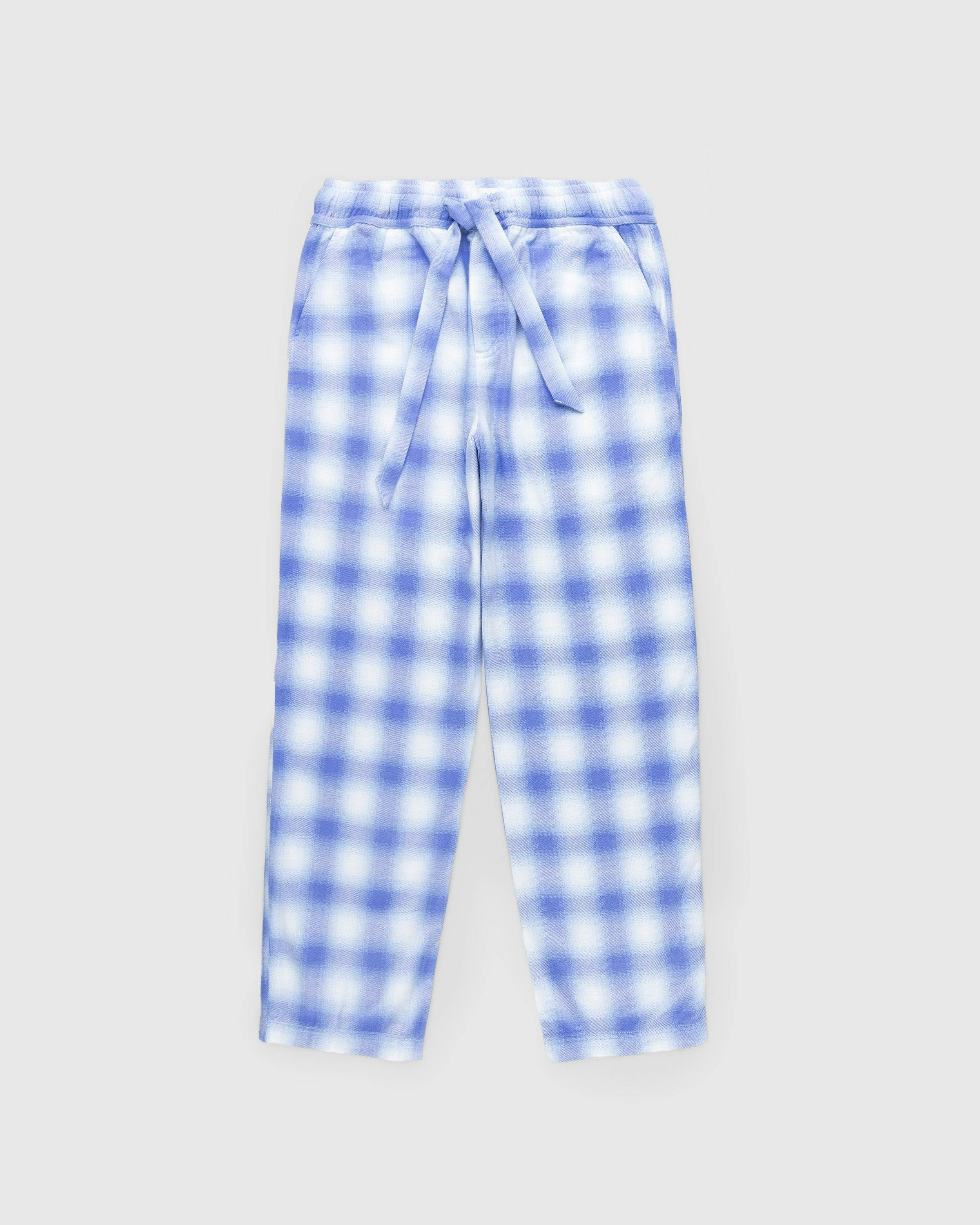Tekla – Flannel Pyjamas Pants Light Blue Plaid | Highsnobiety Shop