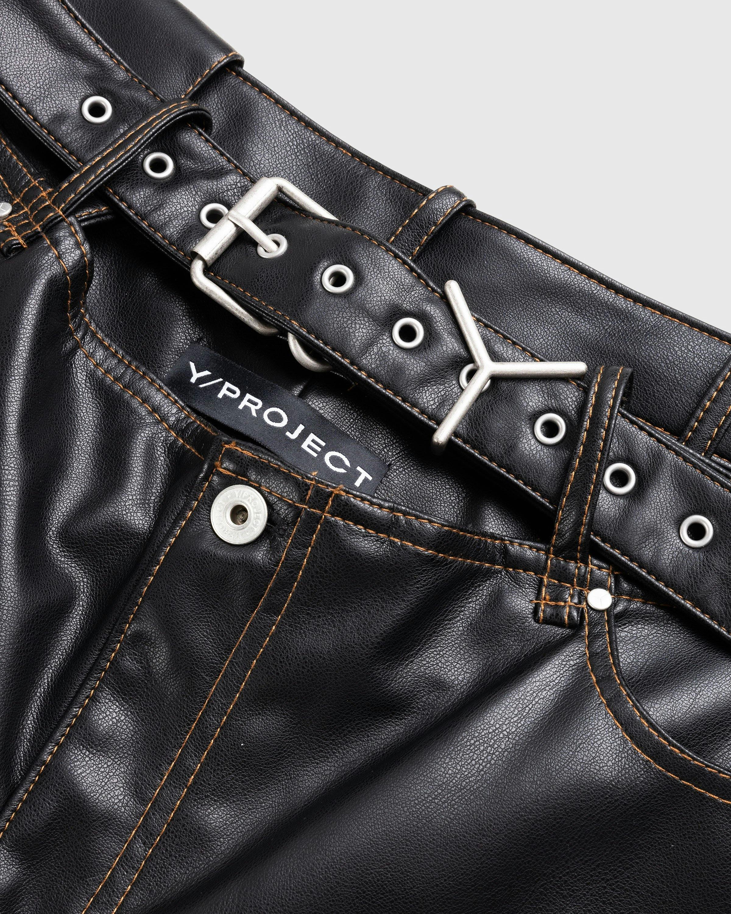 Y/Project – Y Belt Leather Pants Black | Highsnobiety Shop