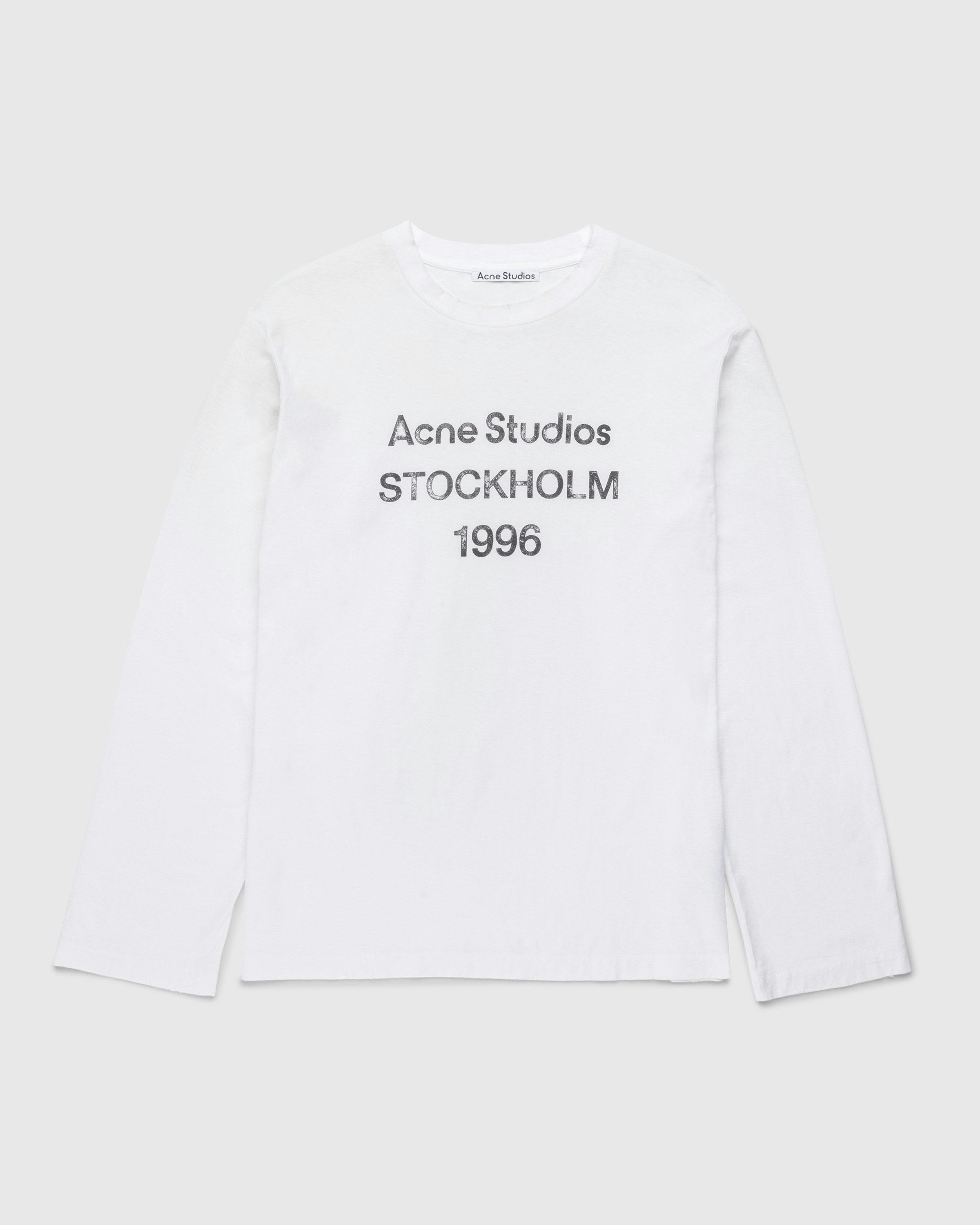 Acne Studios – Logo Long-Sleeve T-Shirt Optic White | Highsnobiety Shop