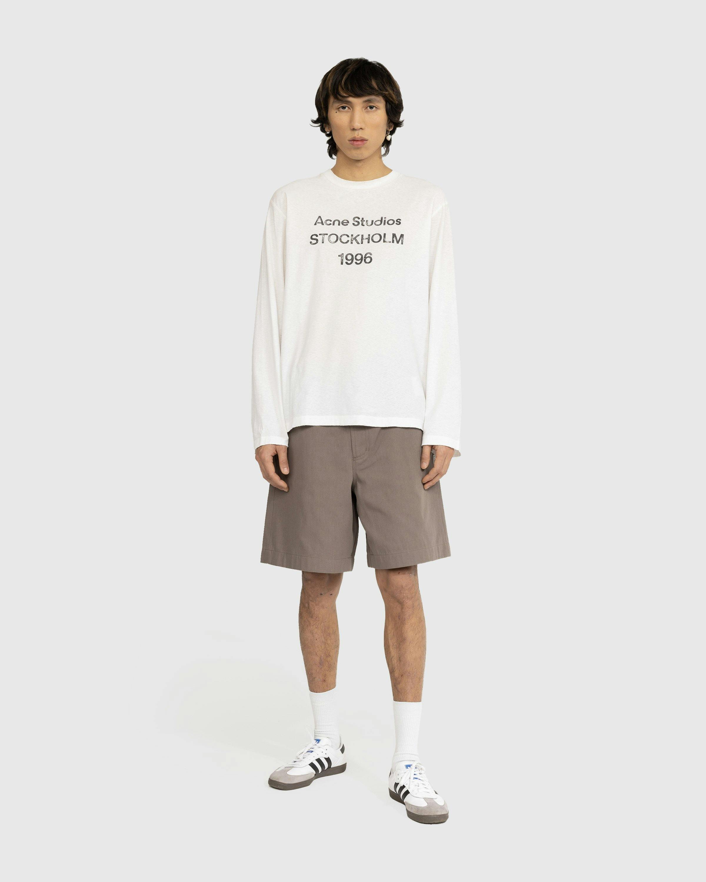 Acne Studios – Logo Long-Sleeve T-Shirt Optic White | Highsnobiety Shop