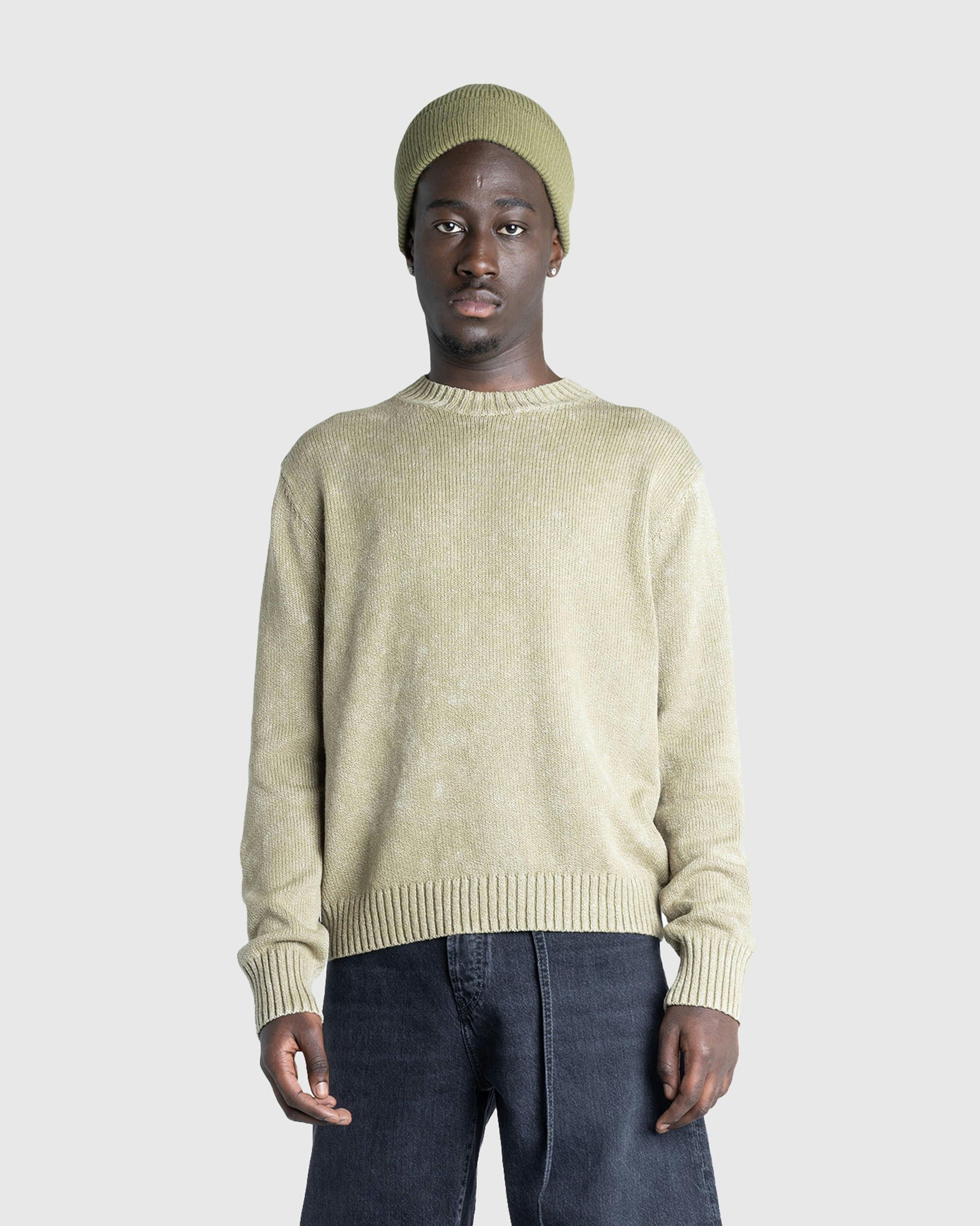 Acne Studios – Acid Wash Jumper Olive Green | Highsnobiety Shop