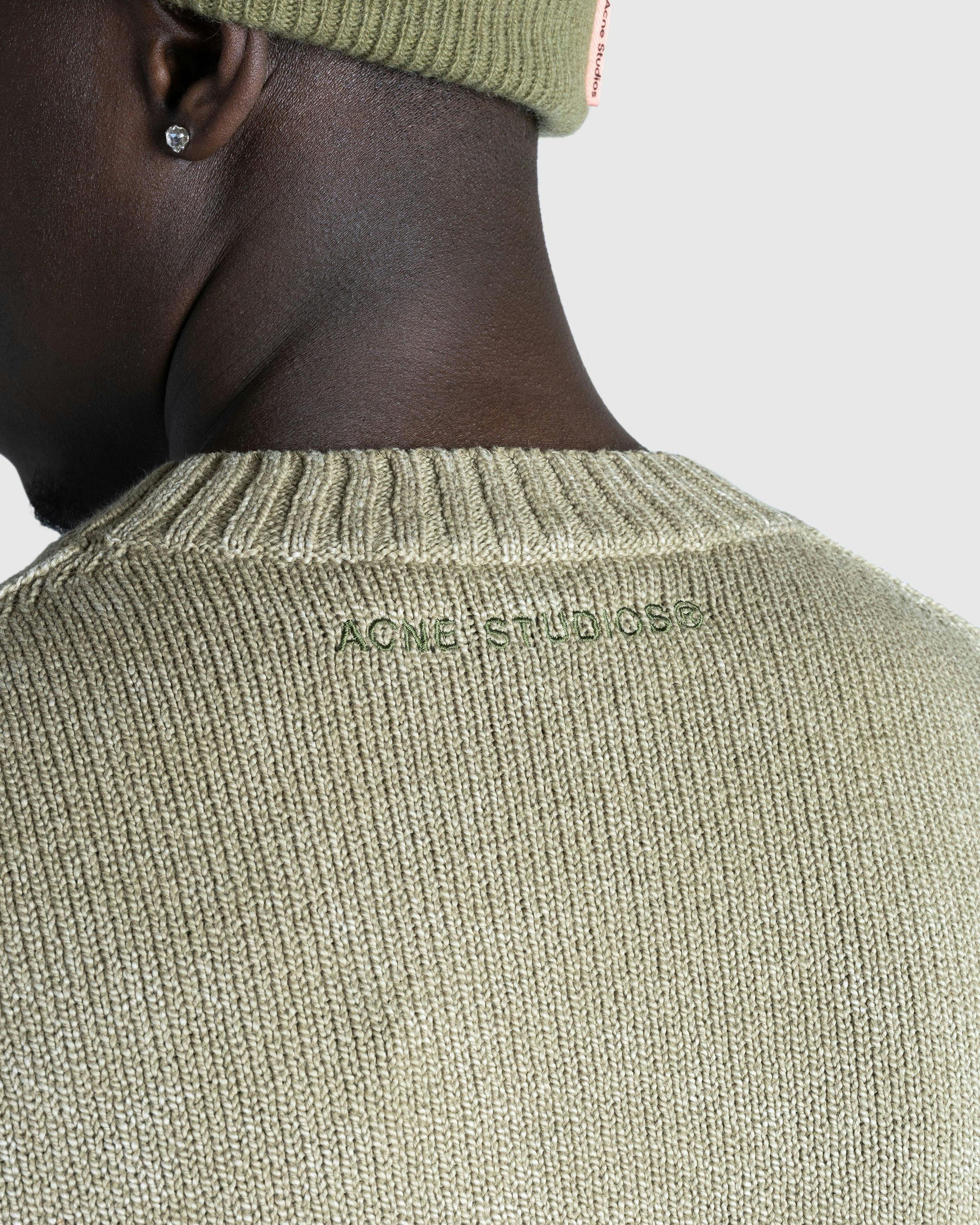 Acne Studios – Acid Wash Jumper Olive Green | Highsnobiety Shop
