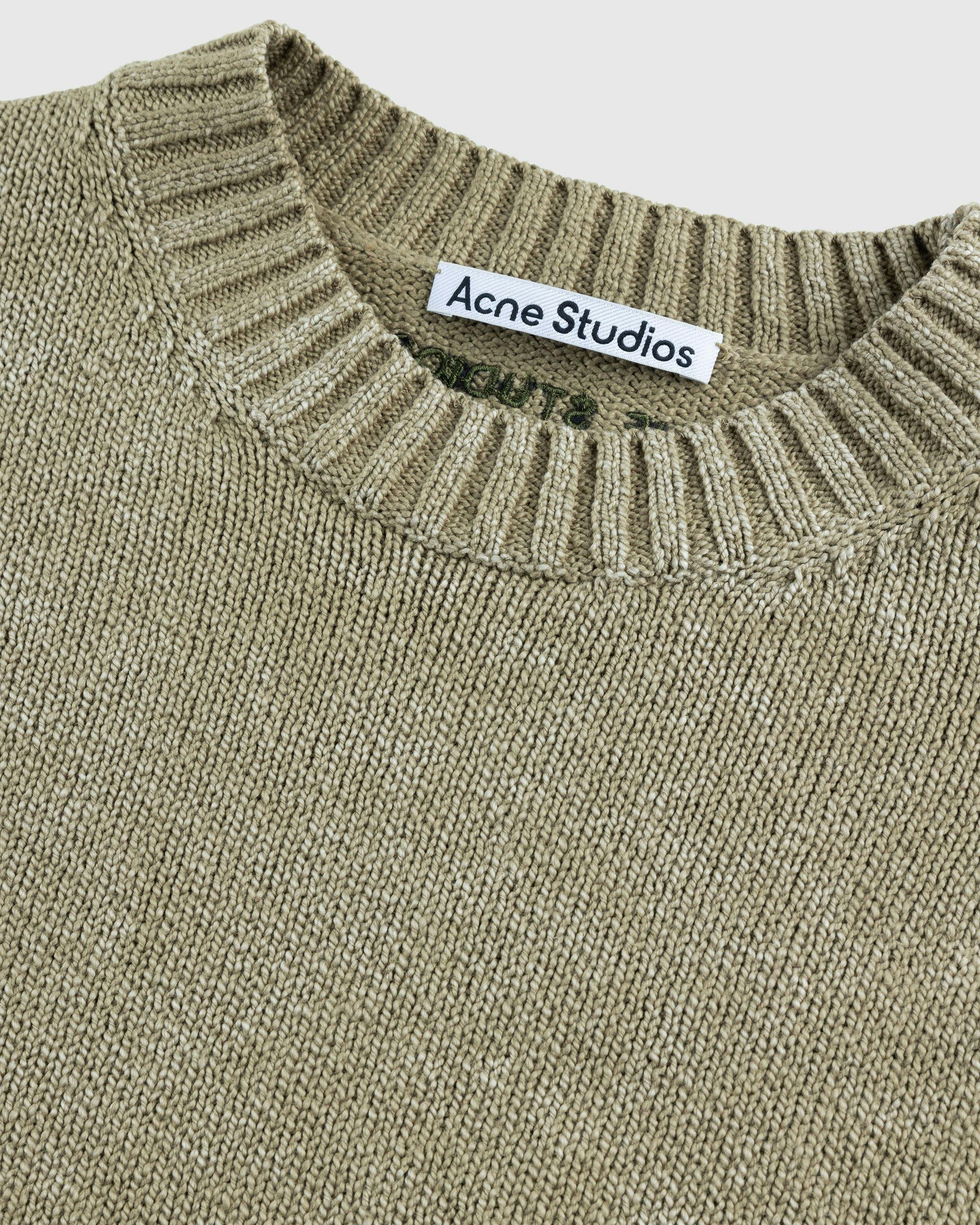 Acne Studios – Acid Wash Jumper Olive Green | Highsnobiety Shop