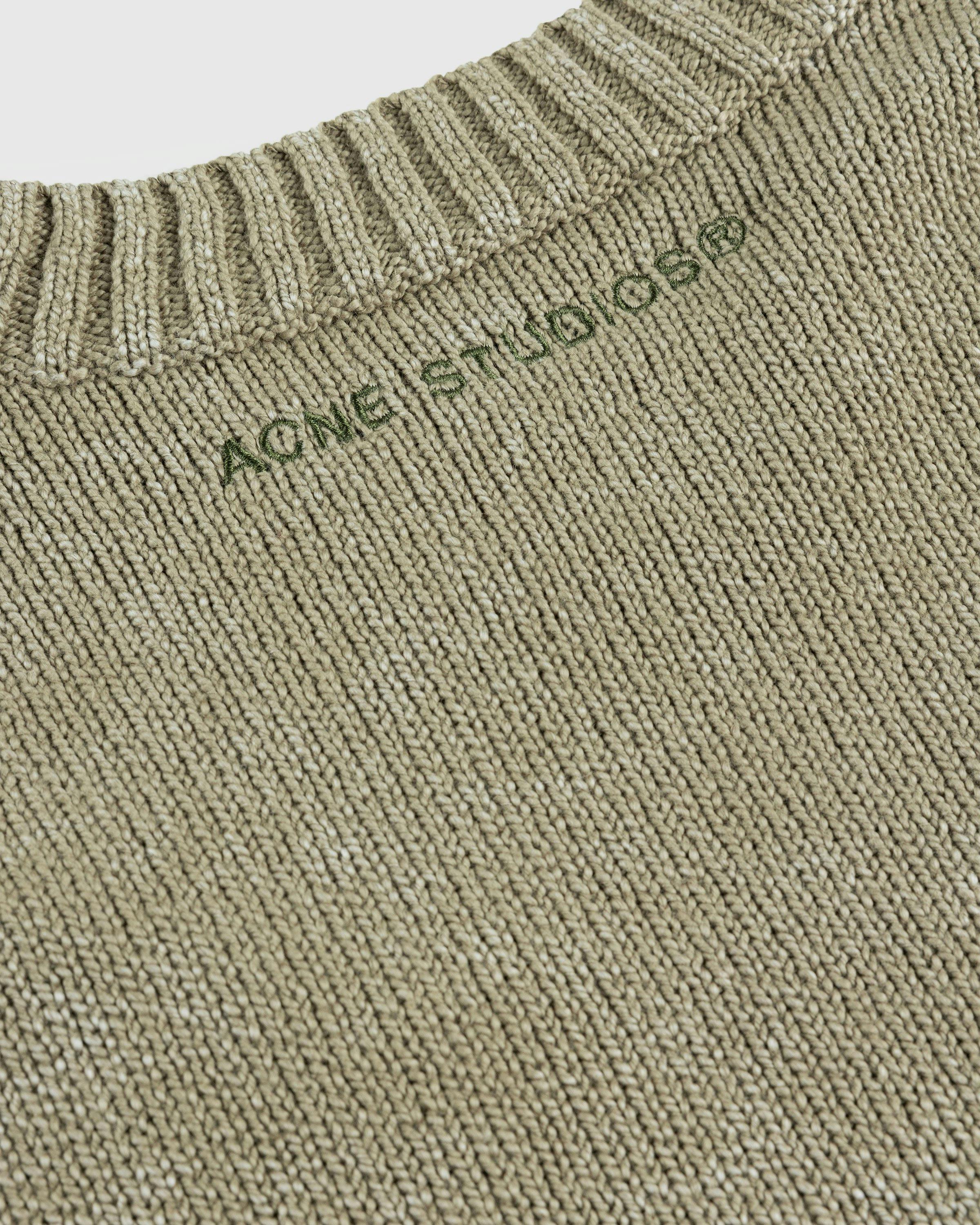Acne Studios – Acid Wash Jumper Olive Green | Highsnobiety Shop