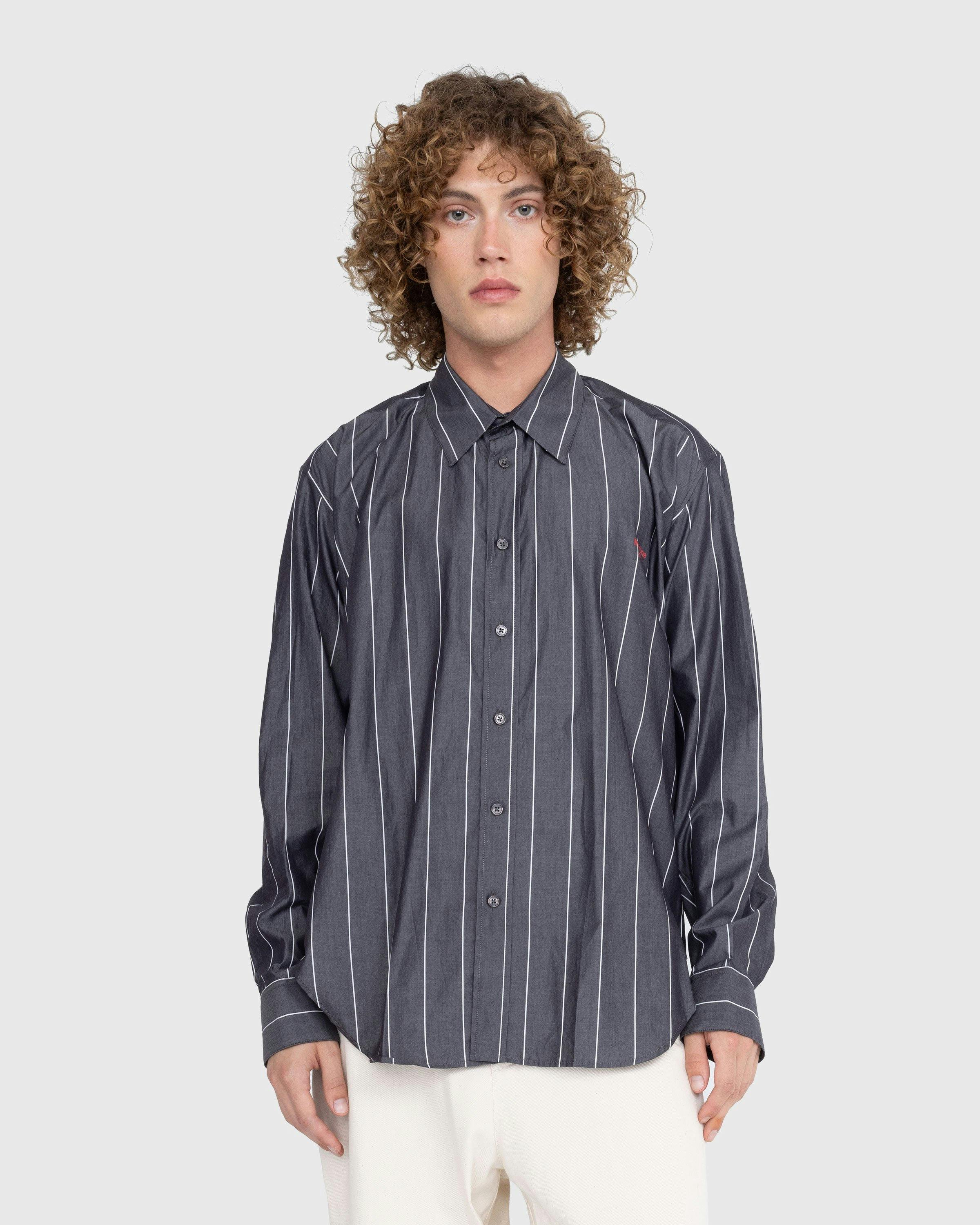 Martine Rose – Pulled Neck Shirt Grey/White | Highsnobiety Shop