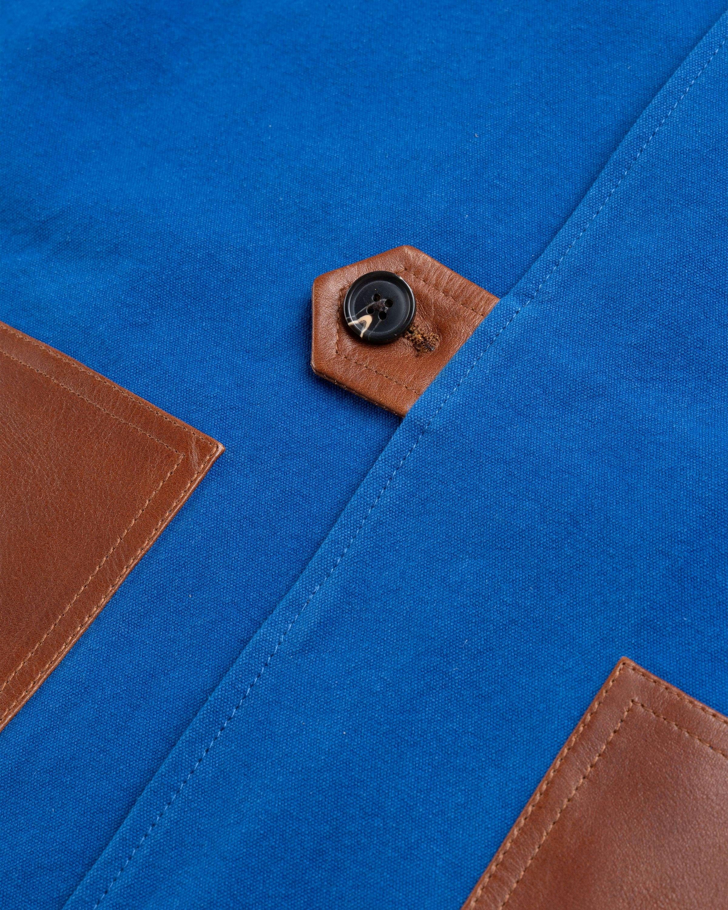 Bode – Leather Tab Jacket Tan/Blue | Highsnobiety Shop