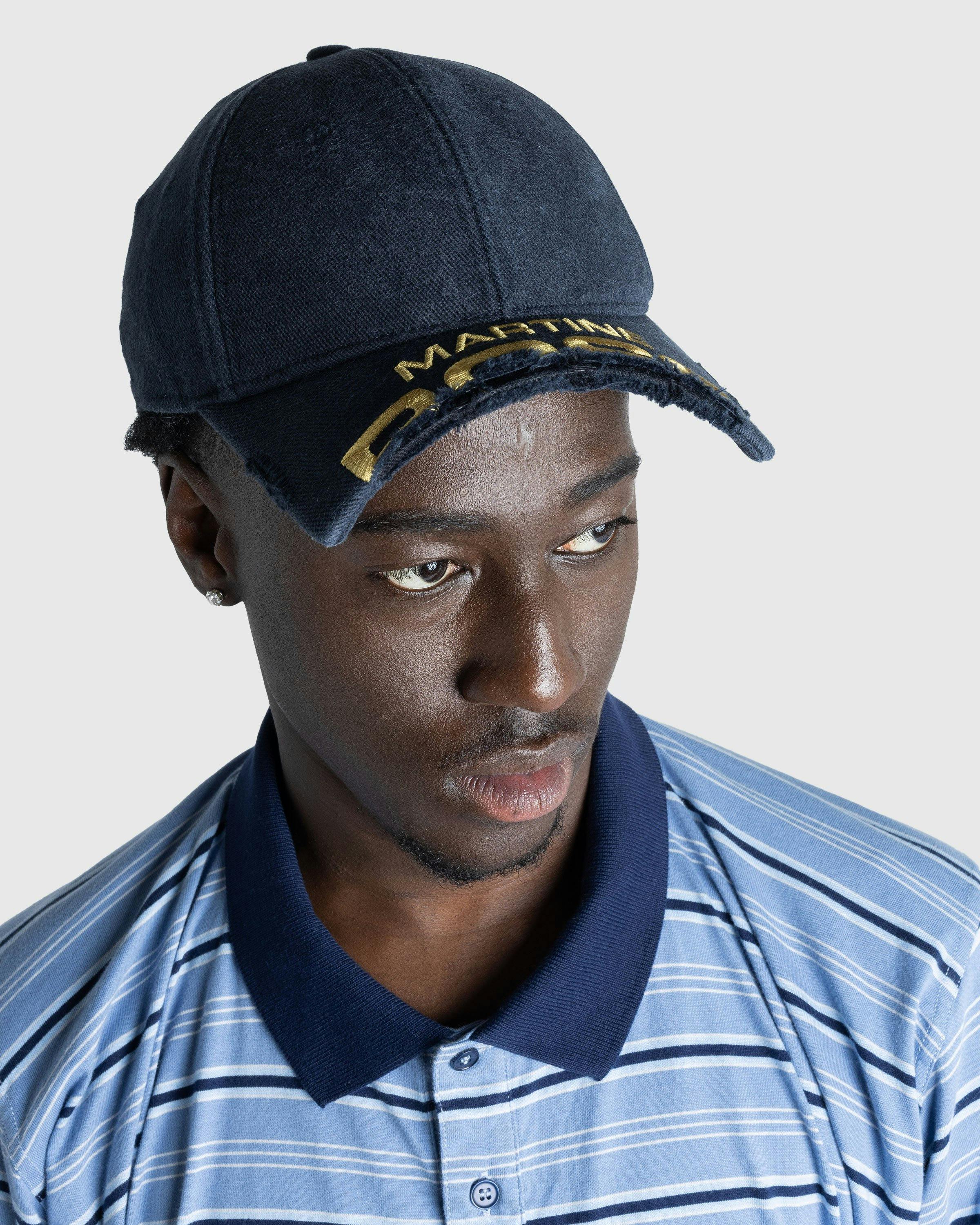 Martine Rose – Cut Peak Cap Navy | Highsnobiety Shop