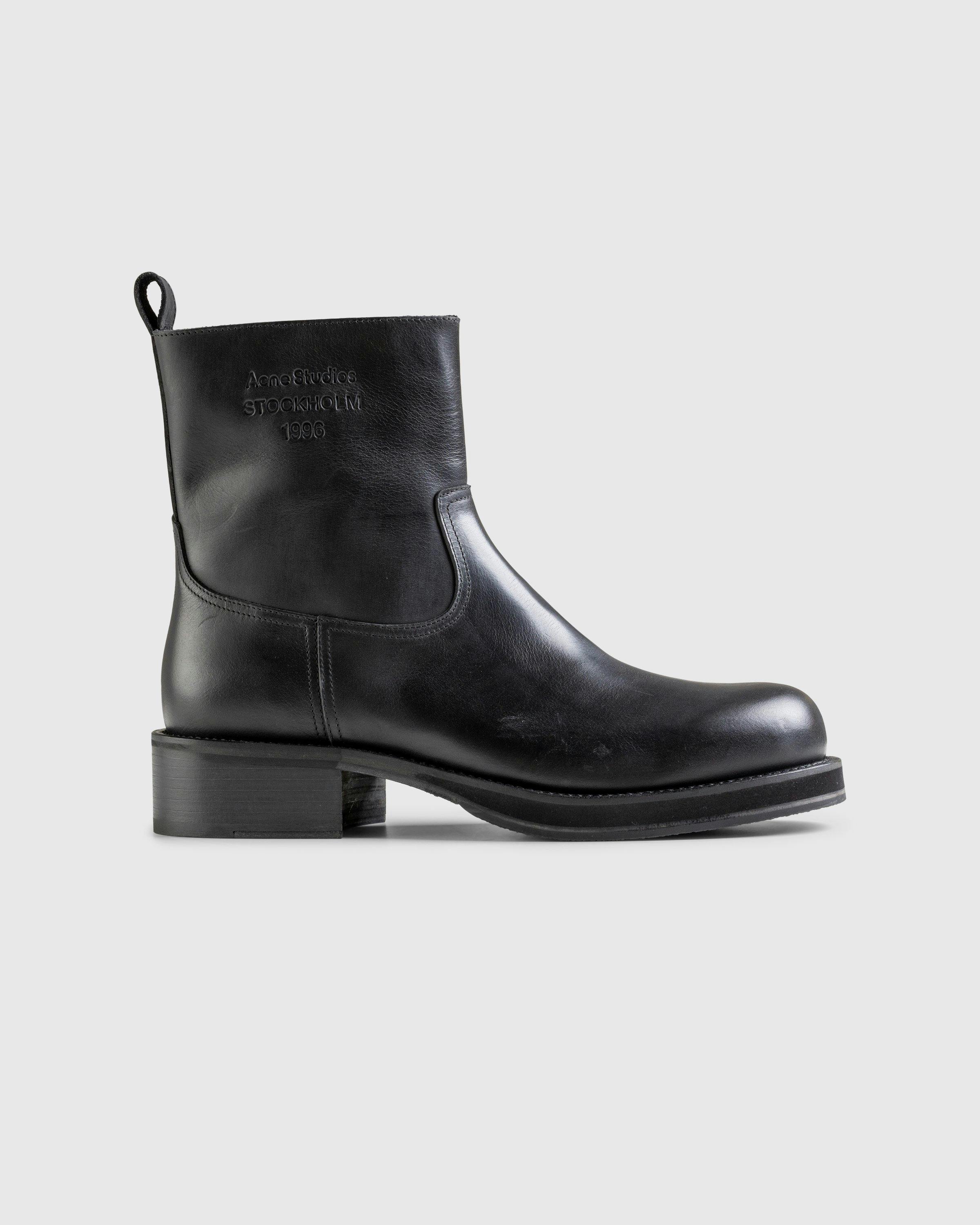 Acne Studios – Sprayed Leather Ankle Boots Black | Highsnobiety Shop