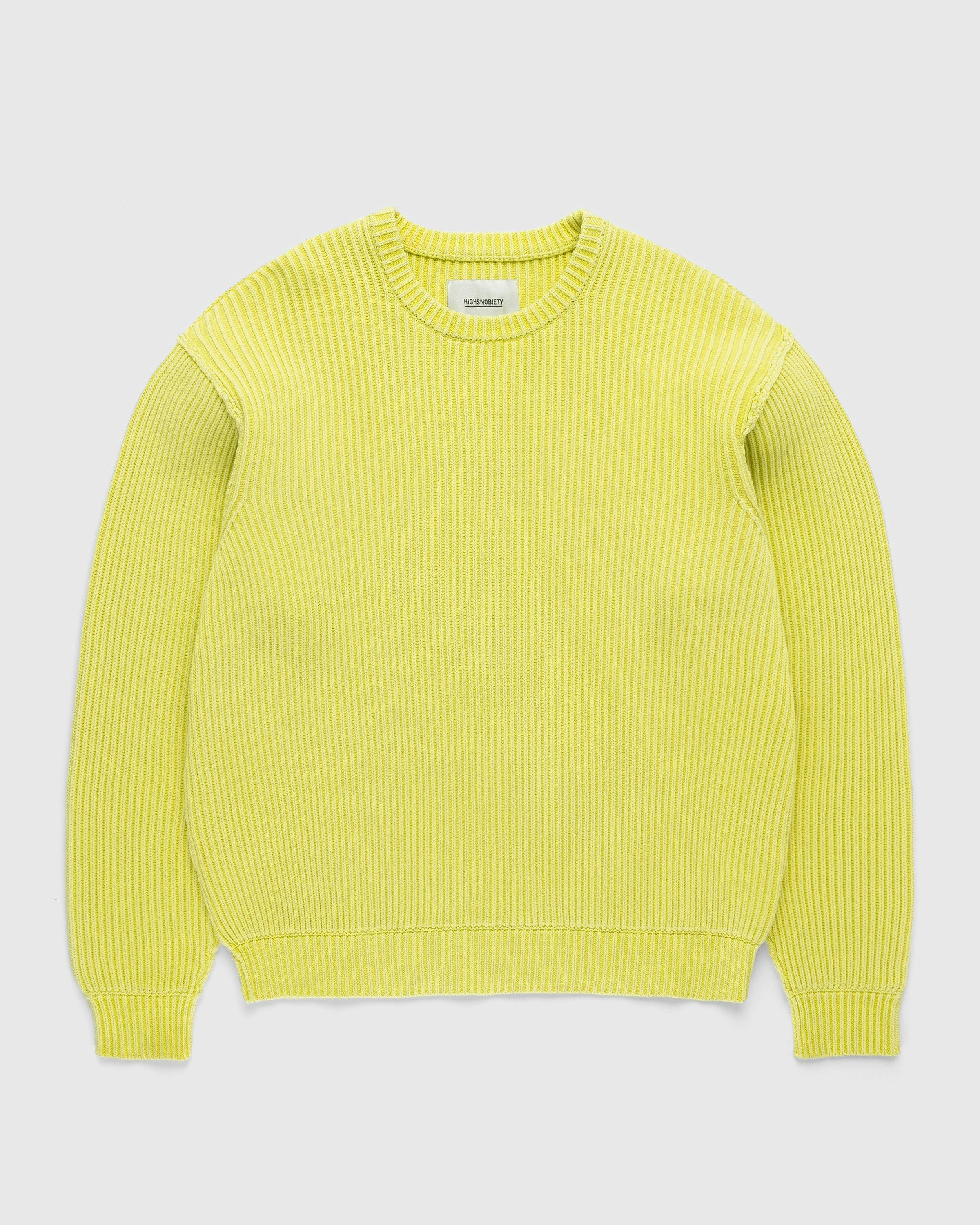 Highsnobiety – Pigment Dyed Loose Knit Sweater Yellow | Highsnobiety Shop