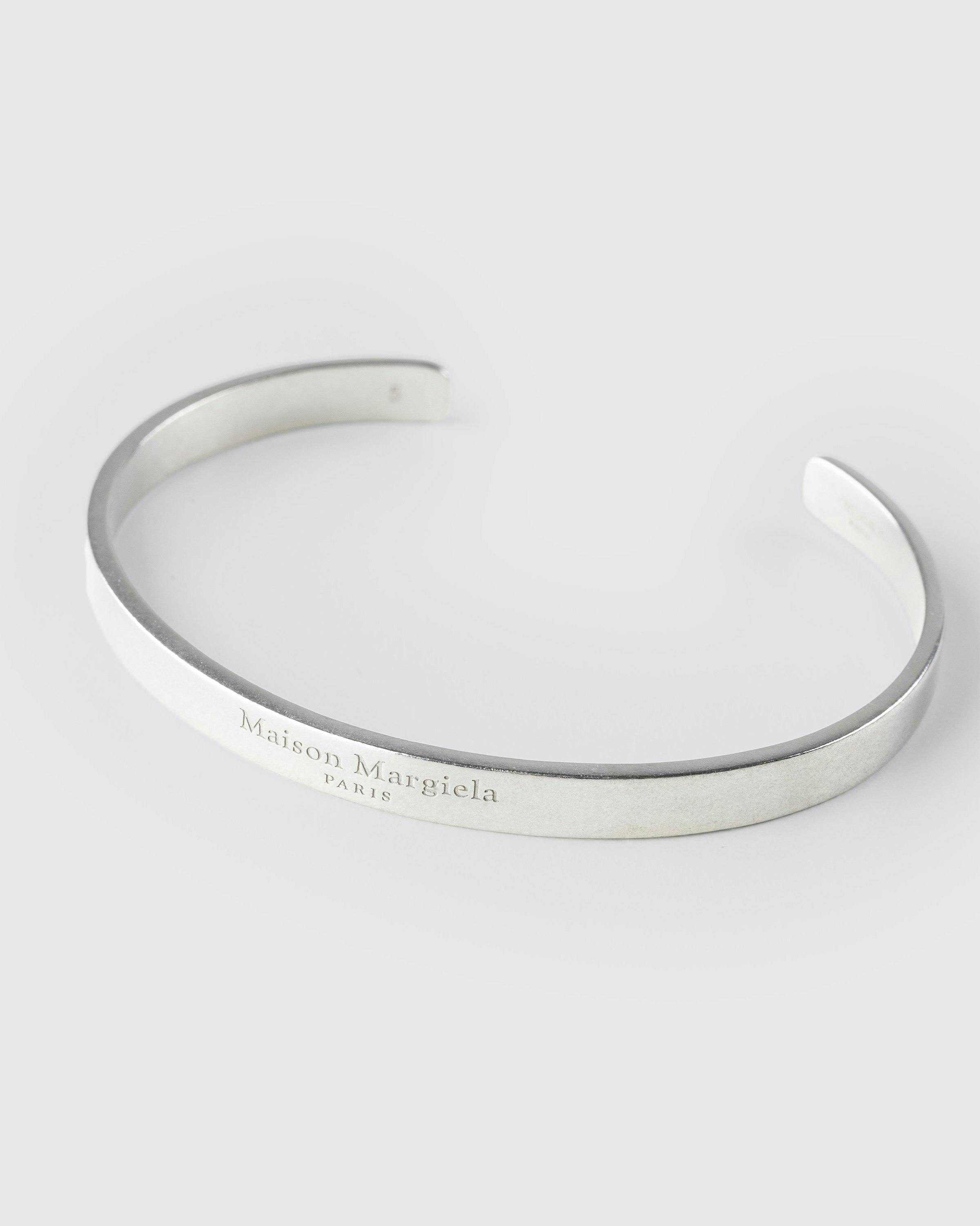 Maison Margiela – Logo Cuff Bracelet Silver | Highsnobiety Shop