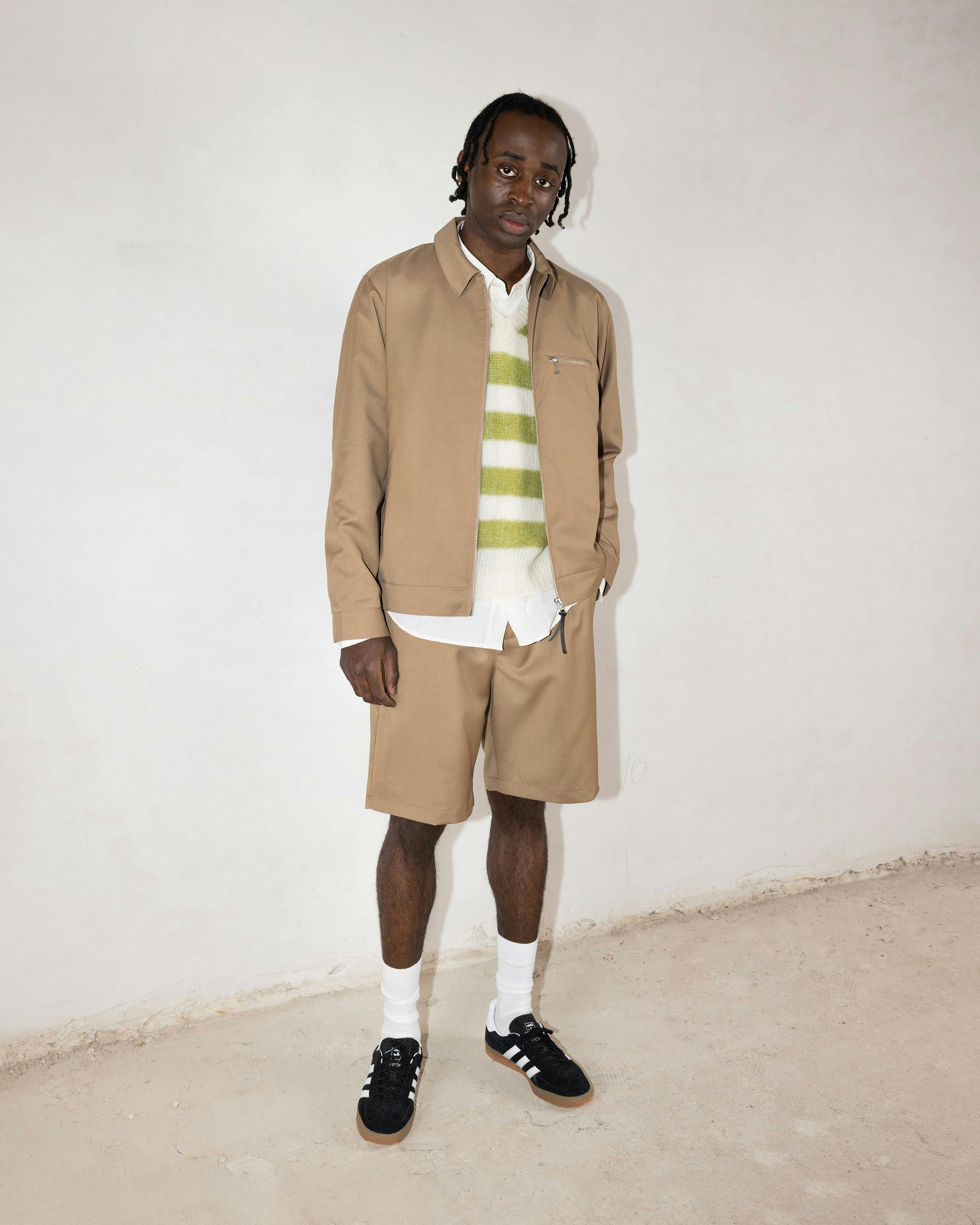 Highsnobiety – Tropical Wool Elastic Shorts Sand | Highsnobiety Shop