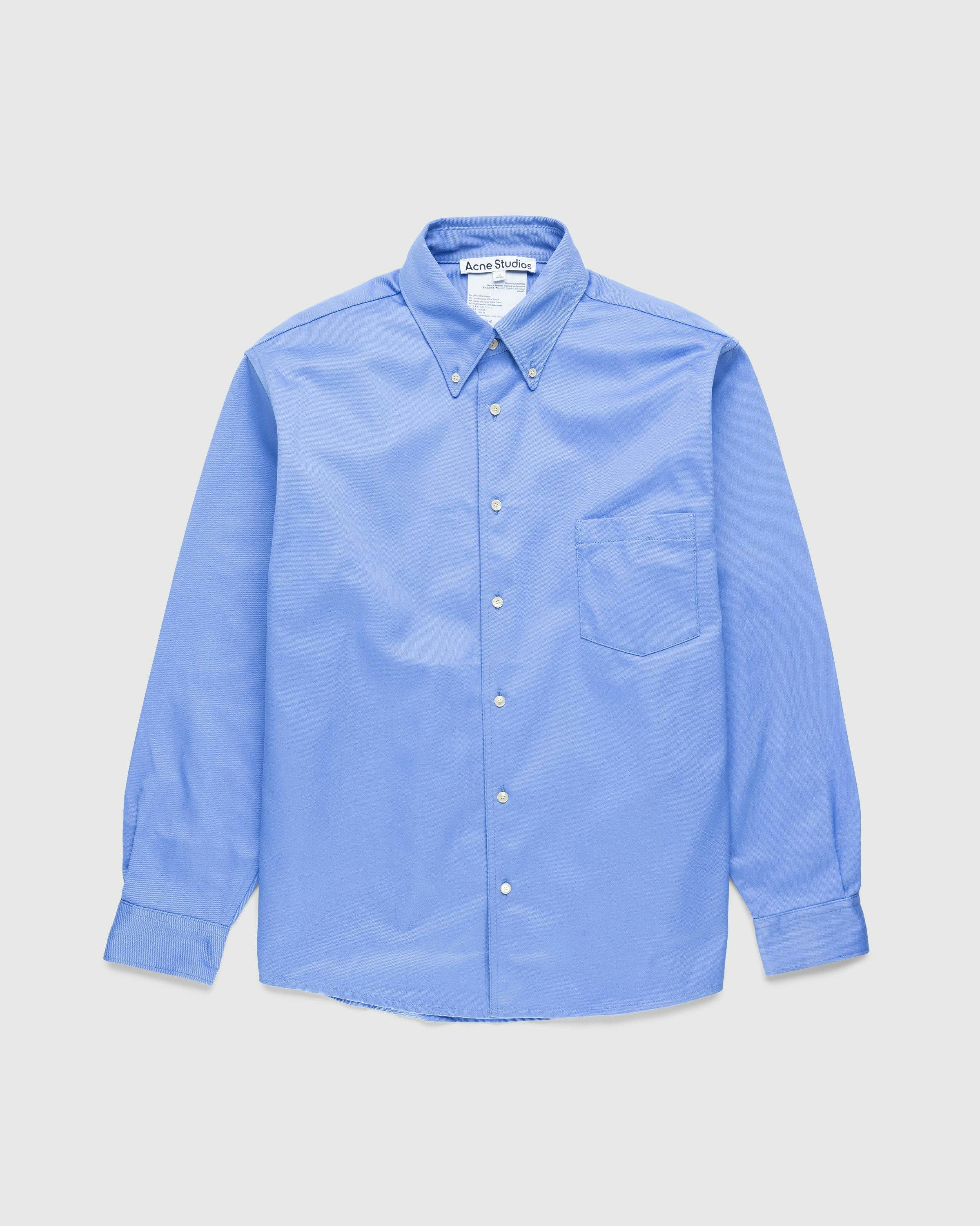 Acne Studios – Button-Up Overshirt Cornflower Blue | Highsnobiety Shop