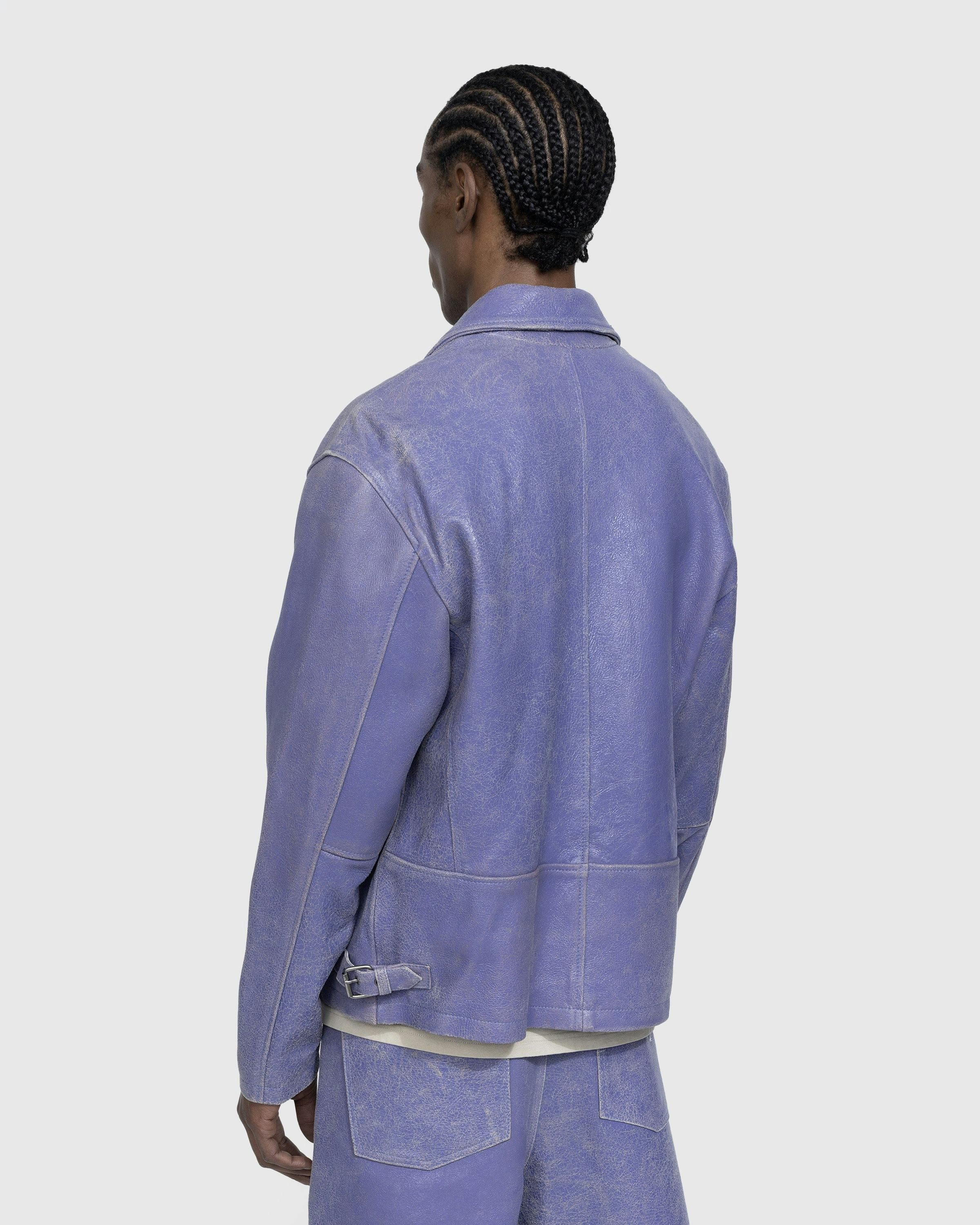 Guess USA – Crackle Leather Jacket Purple | Highsnobiety Shop