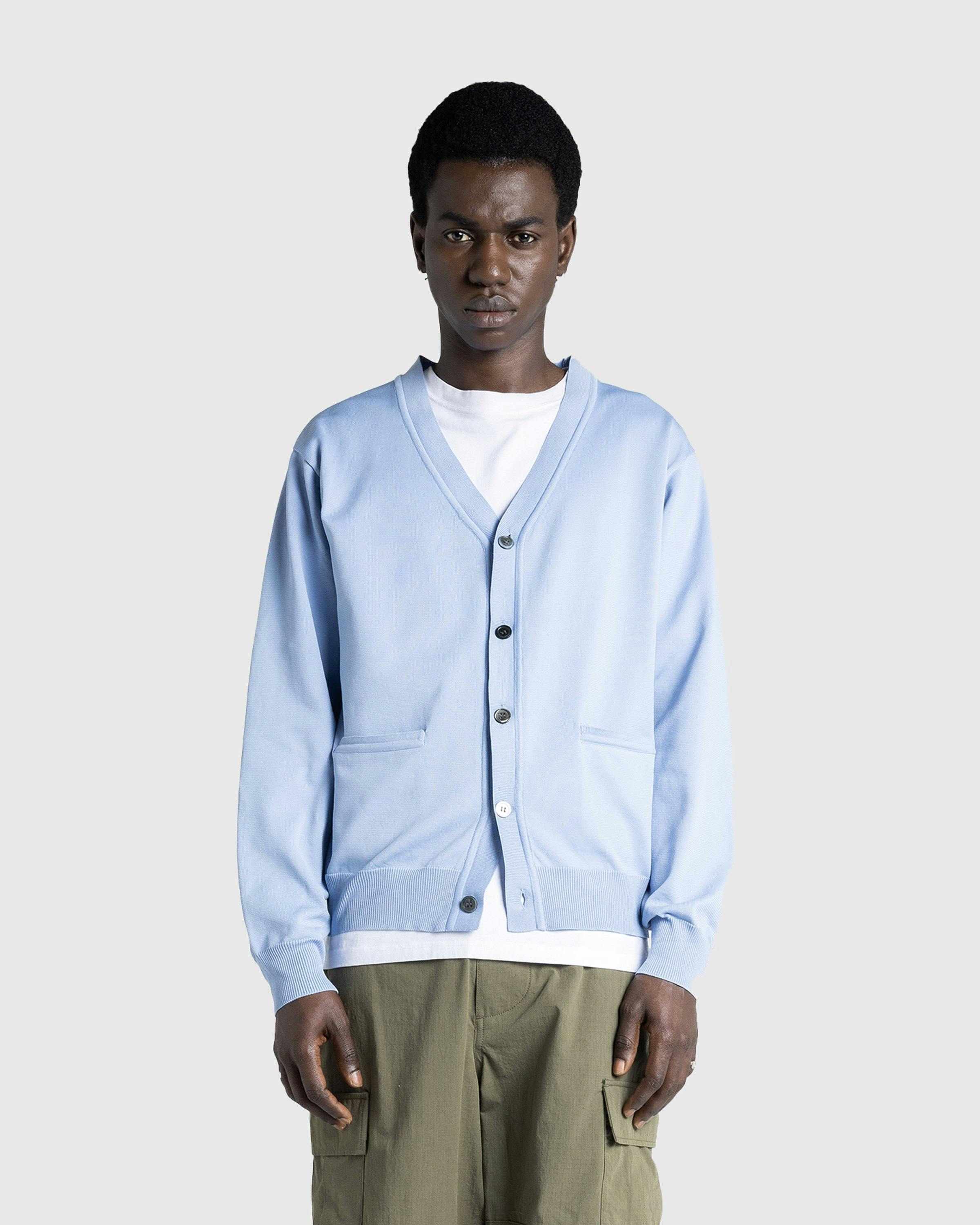 Highsnobiety HS05 – Poly Knit Cardigan Light Blue | Highsnobiety Shop