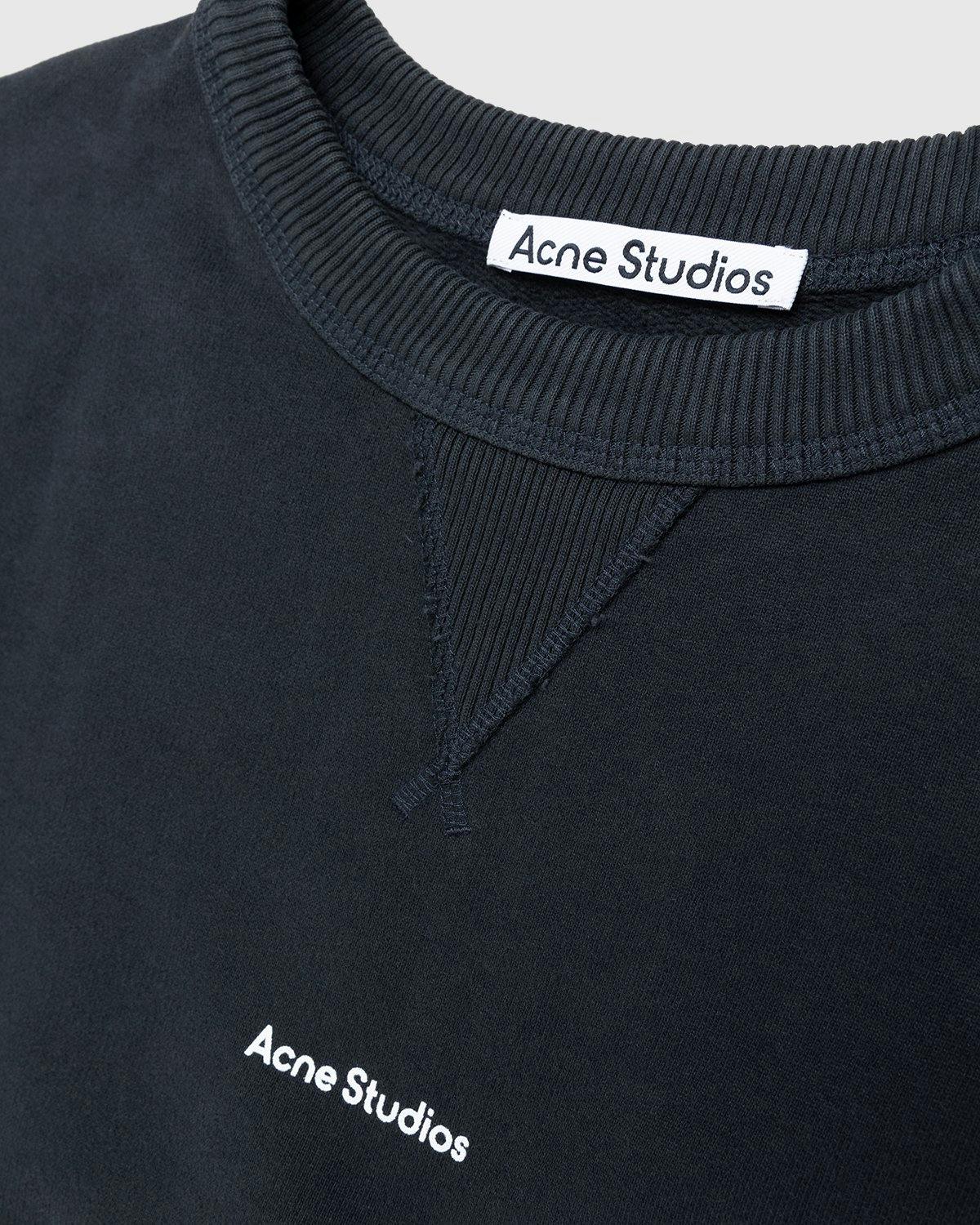 Acne Studios – Organic Cotton Logo Crewneck Sweatshirt Black ...