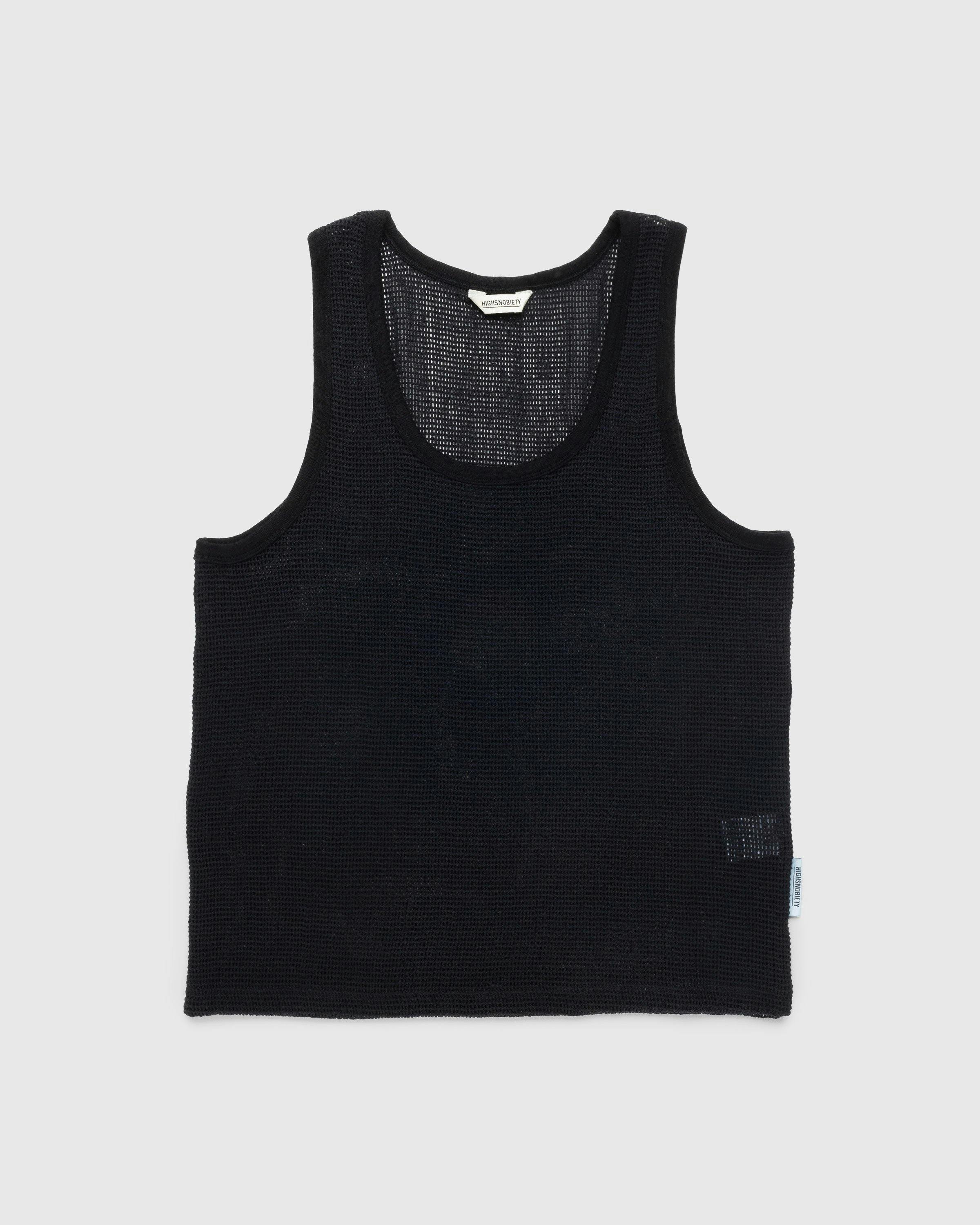 Highsnobiety – Cotton Mesh Knit Tank Top Black | Highsnobiety Shop