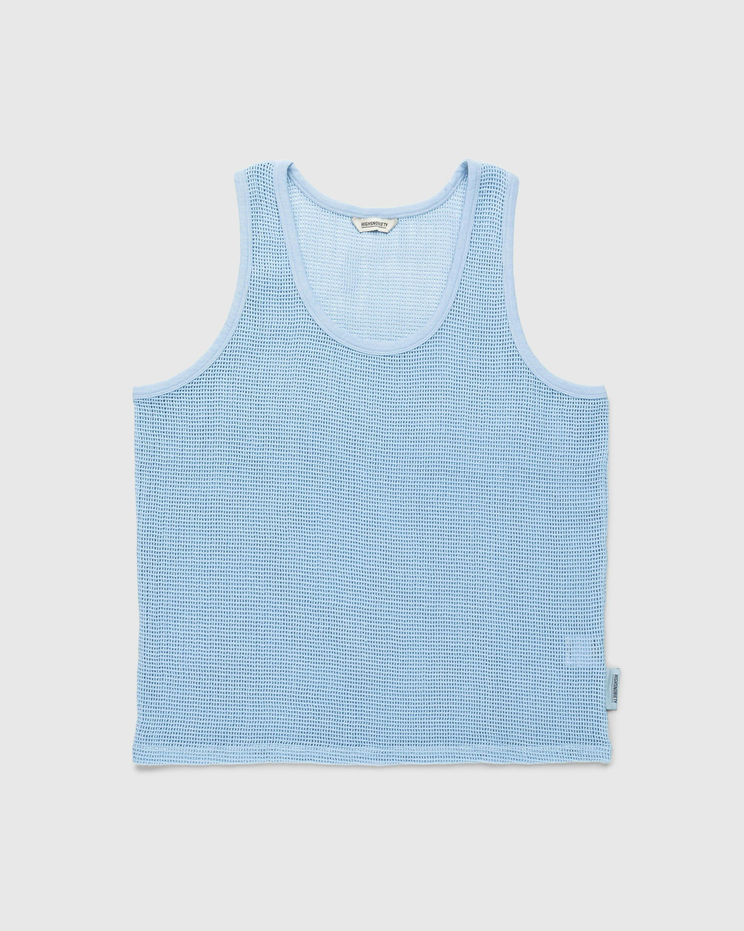 Highsnobiety – Cotton Mesh Knit Tank Top Blue | Highsnobiety Shop