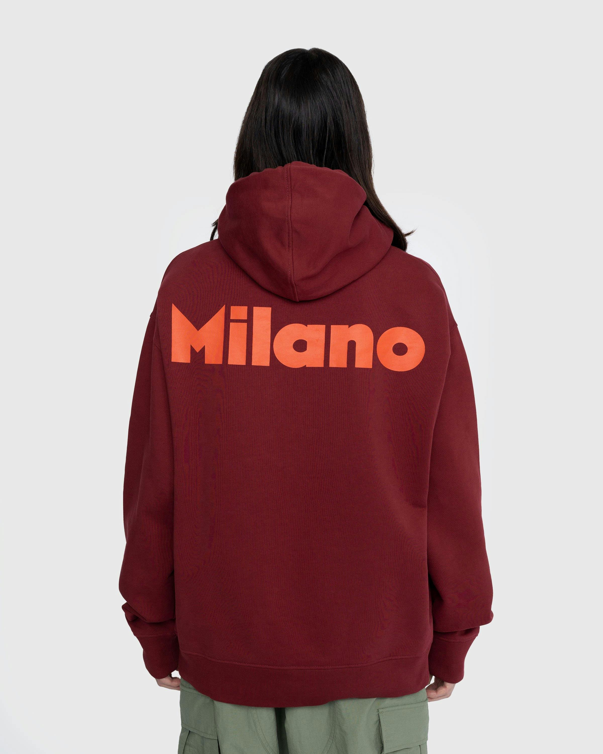 Highsnobiety – Milano Design Week Graphic Hoodie Burgundy ...