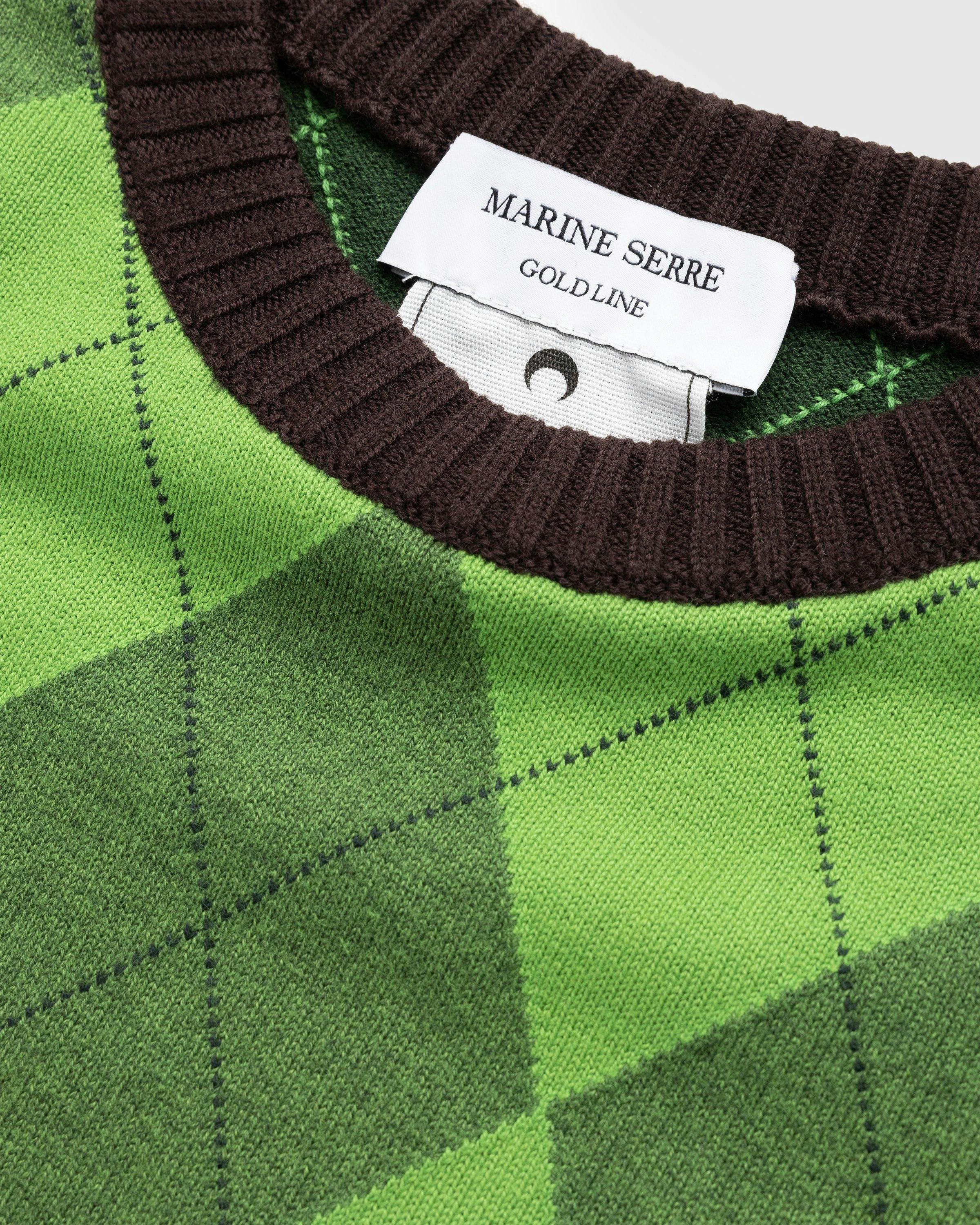 Marine Serre – Regenerated Lozenge Knit Crewneck Pullover Multi ...