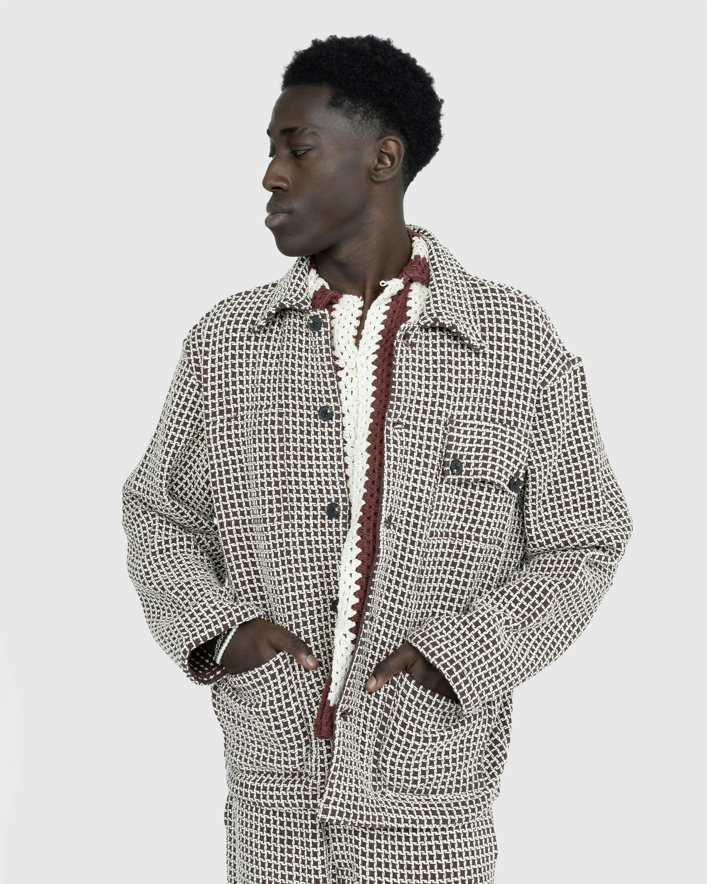 Bode – Reversible Duo Waffle Jacket Brown | Highsnobiety Shop