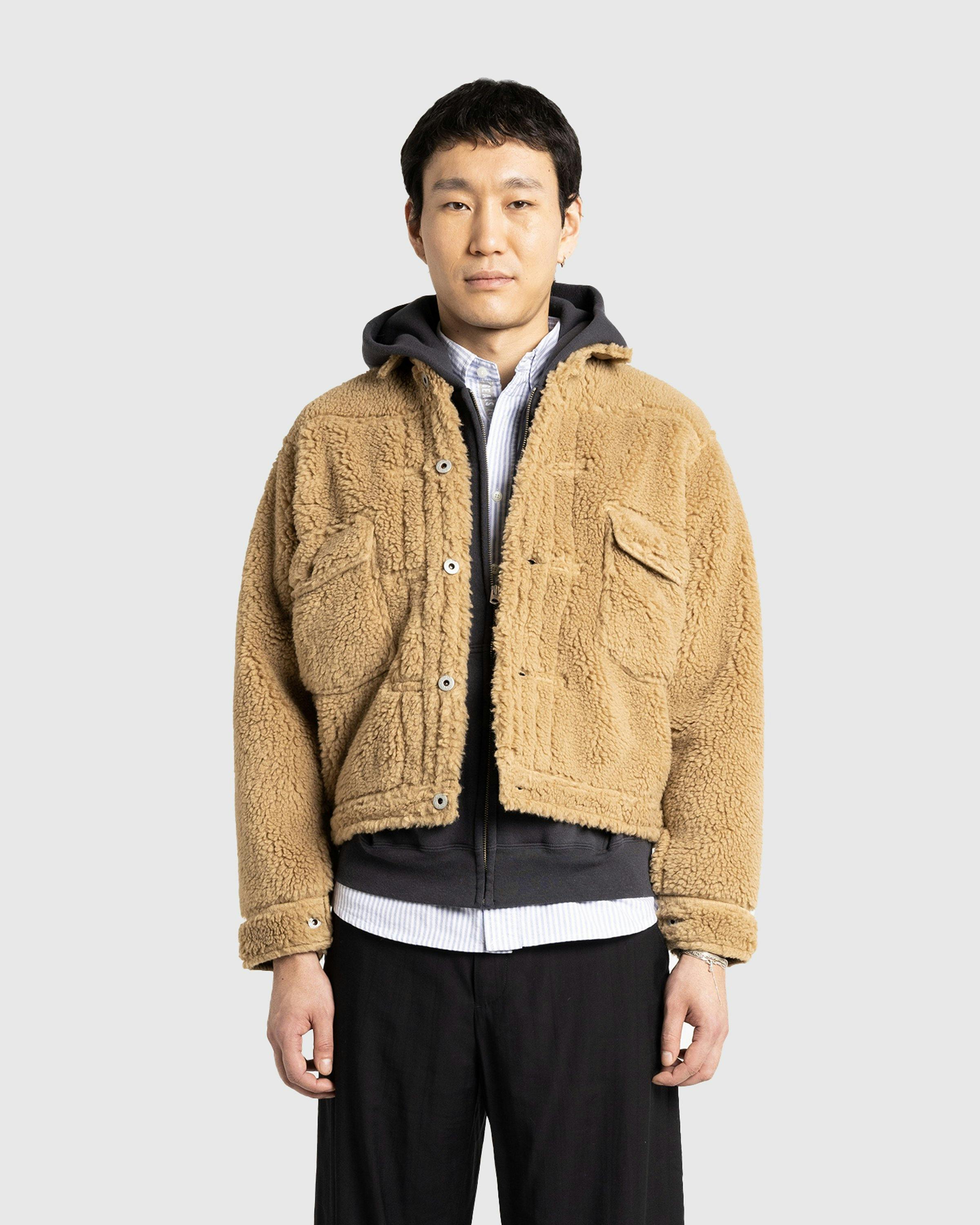 Human Made – Wool Blended Boa Fleece Work Jacket Beige | Highsnobiety Shop