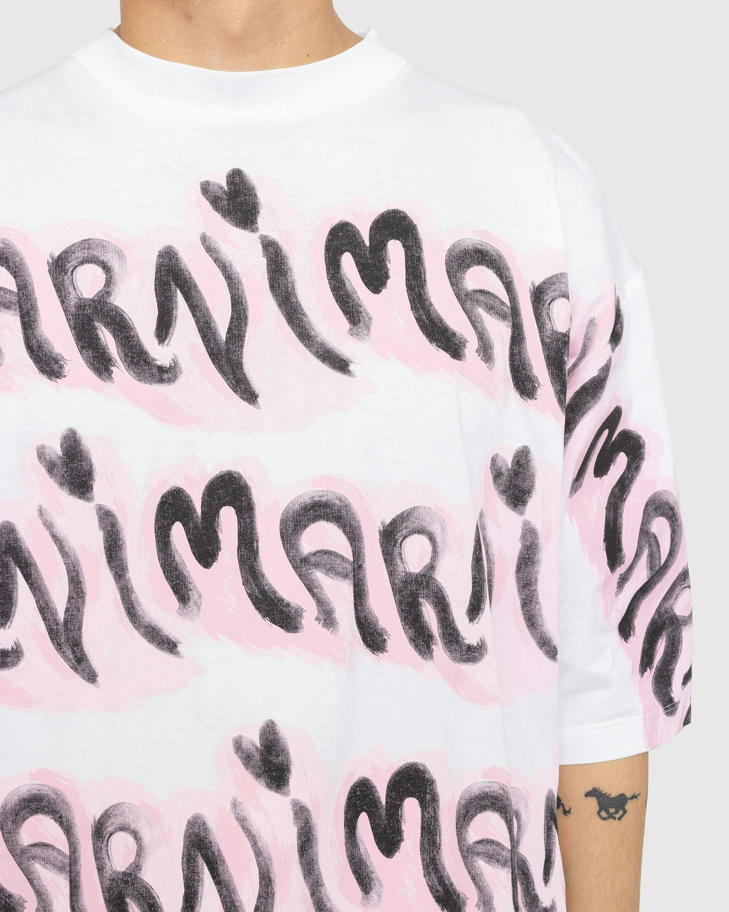 Marni – Logo Stripe T-Shirt Lily White | Highsnobiety Shop